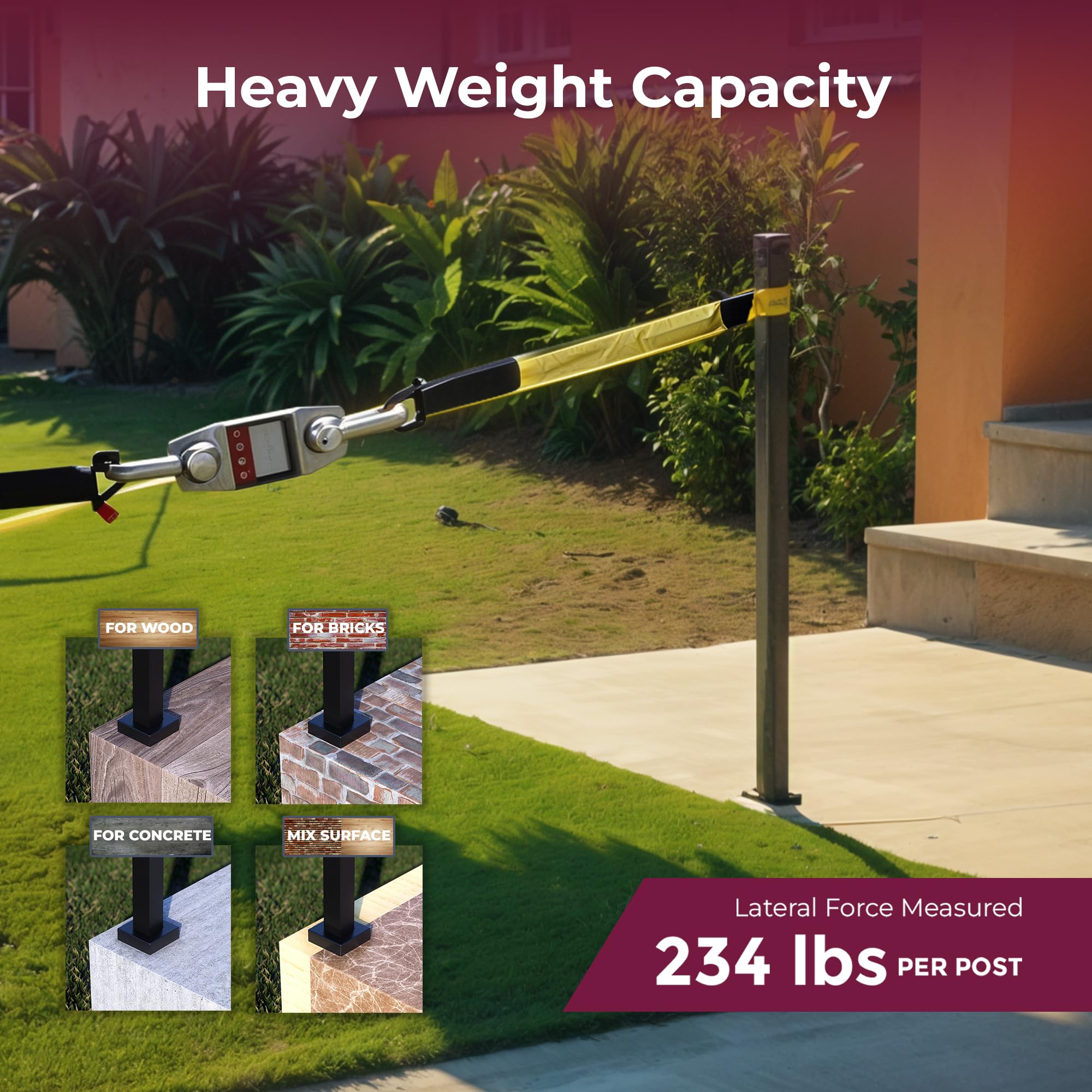 Snapklik.com : CR Fence & Rail Horizontal Metal Deck Railing, 6ft Wide ...