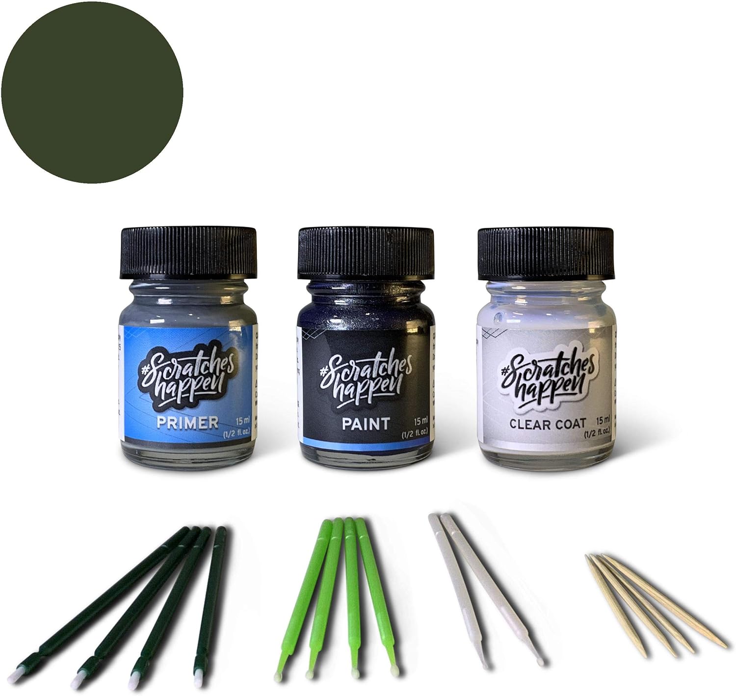 Amazon.com: ScratchesHappen Exact-Match Touch Up Paint Kit - Army Green (6V7) for Toyota ...