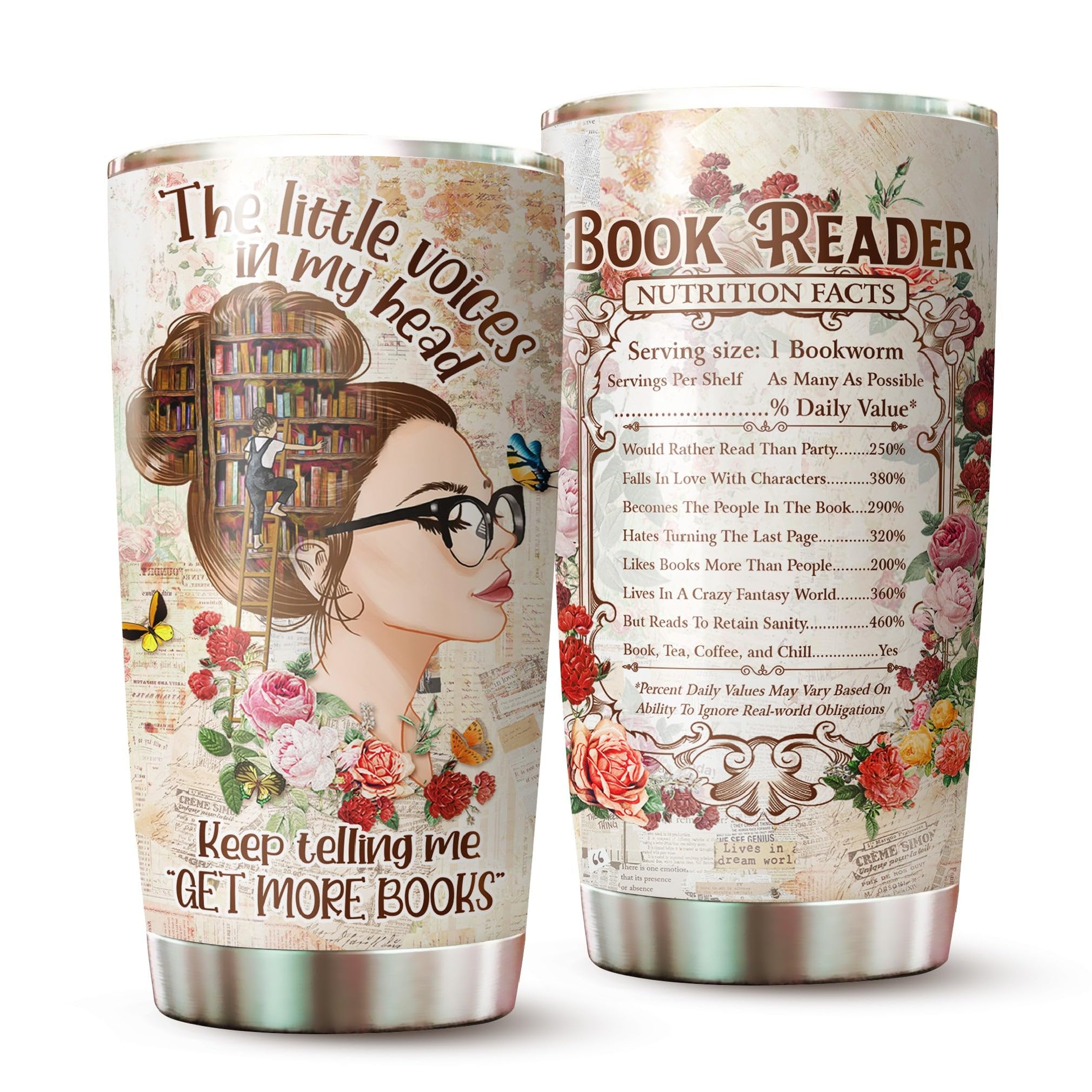Amazon.com | Book Lover Tumbler - Gifts For Book Lover On Christmas ...