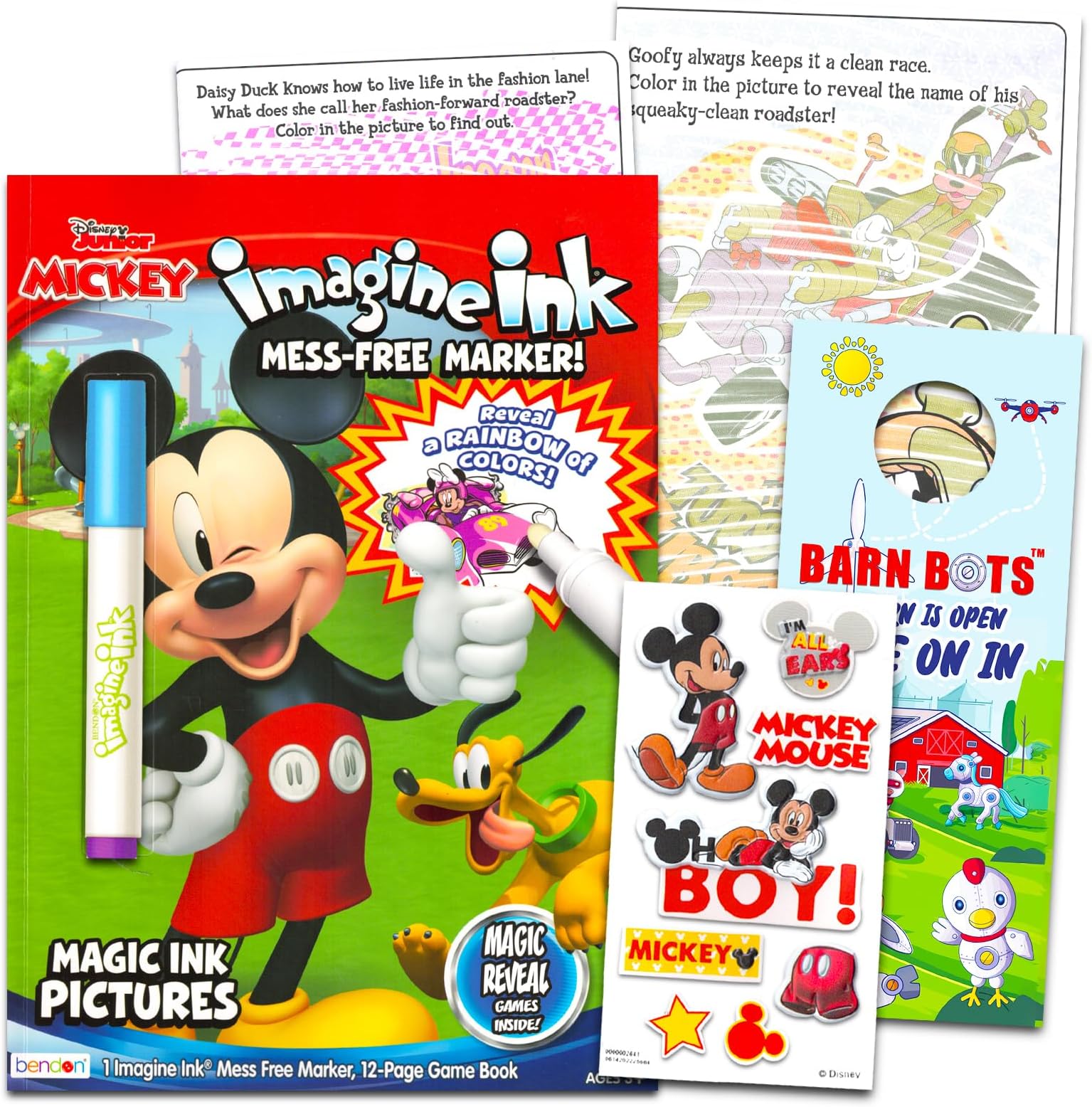 Amazon.com: Disney Imagine Ink Mickey Mouse Mess Free Markers and ...