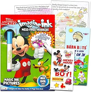 Amazon.com: Disney Imagine Ink Mickey Mouse Mess Free Markers and ...