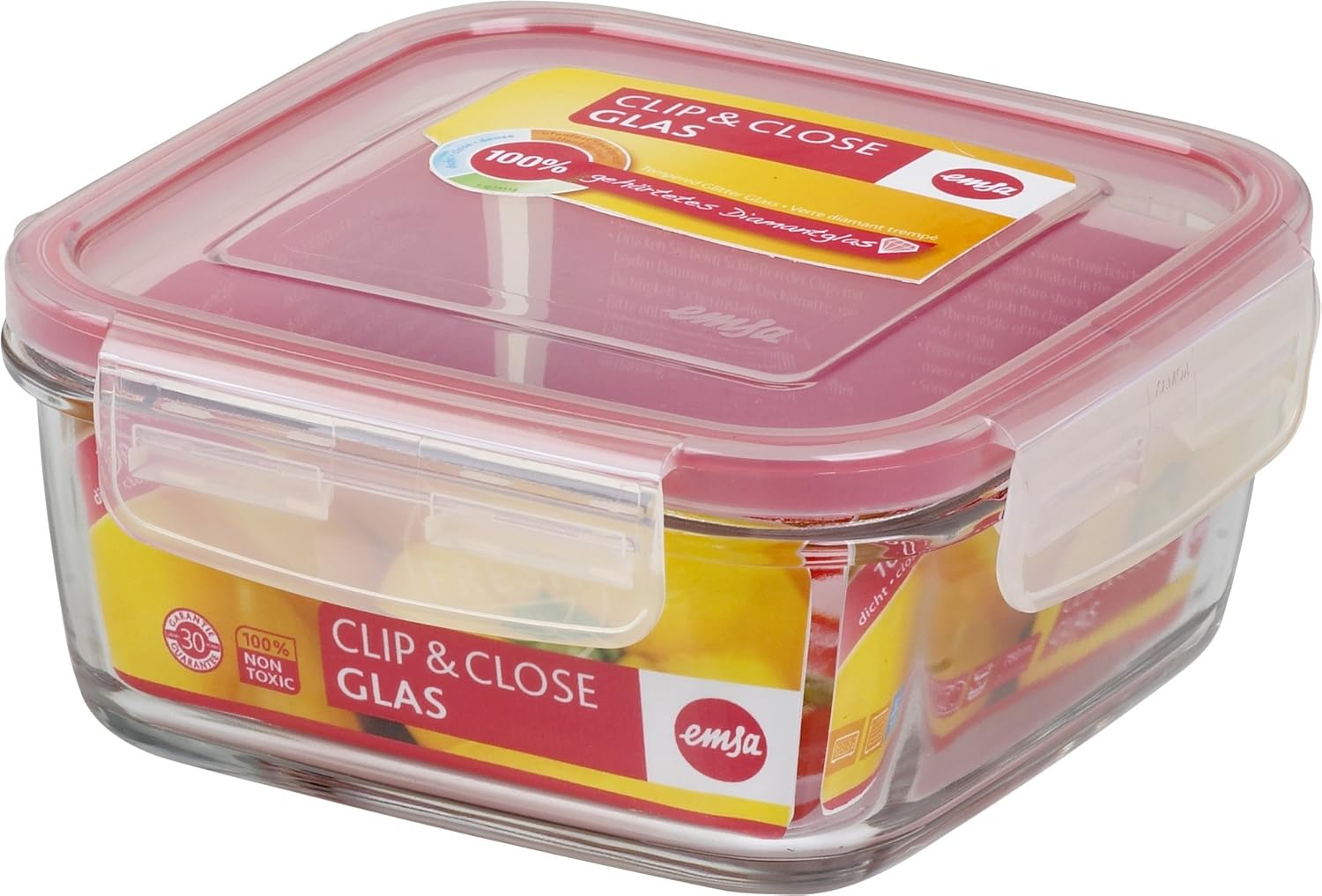 Amazon.com: Frieling USA Emsa Clip & Close Glass Storage Container ...