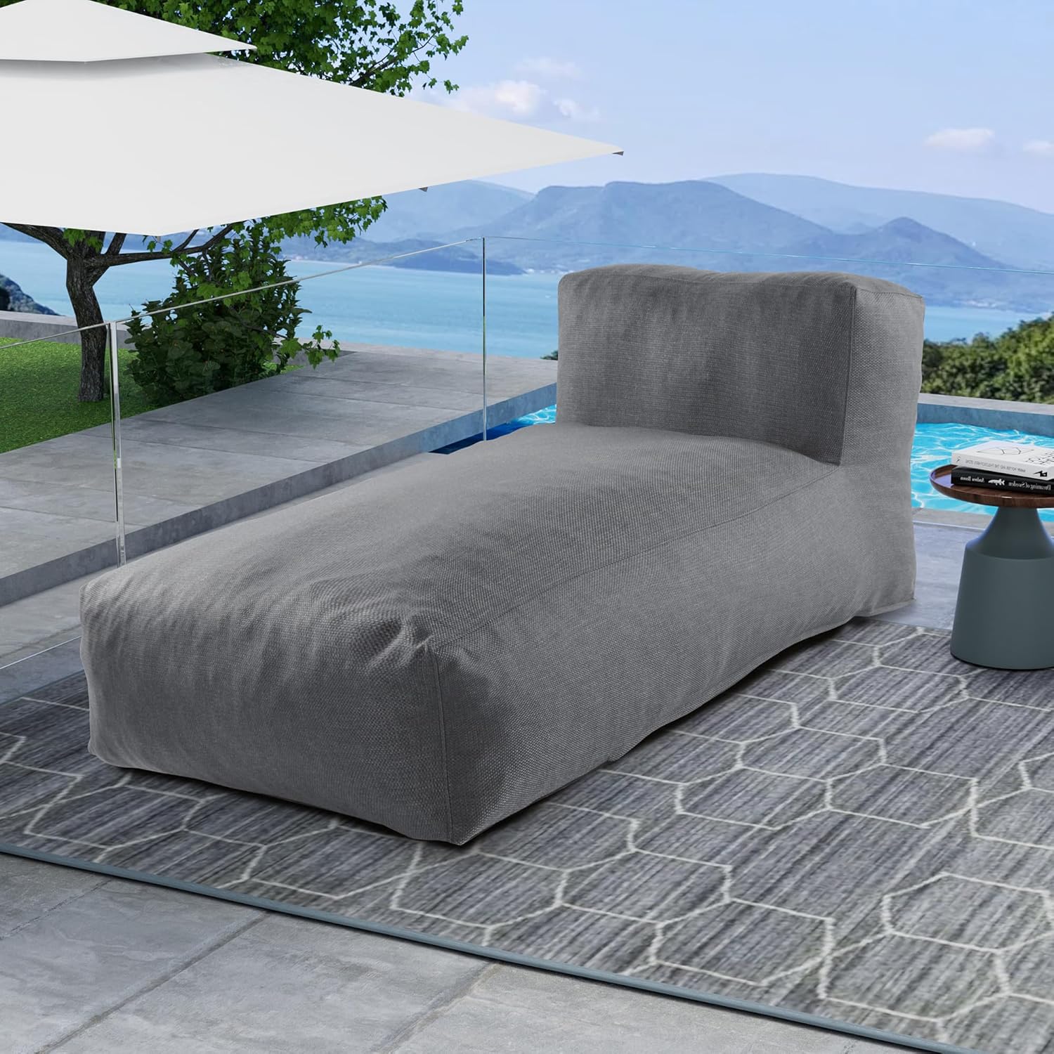 Amazon.com : OPEAK Outdoor Bean Bed Chair Sun Lounger, Outdoor Couch ...