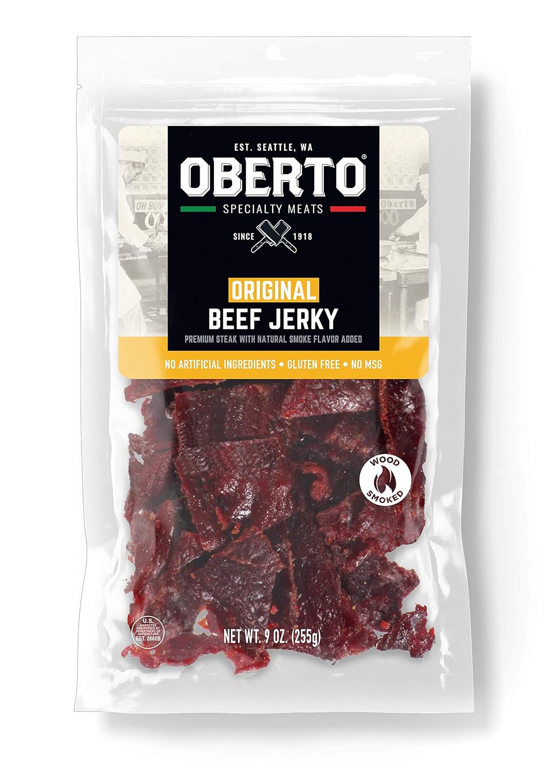 Amazon.com: Oberto Specialty Meats Original Beef Jerky, 9 Ounce ...
