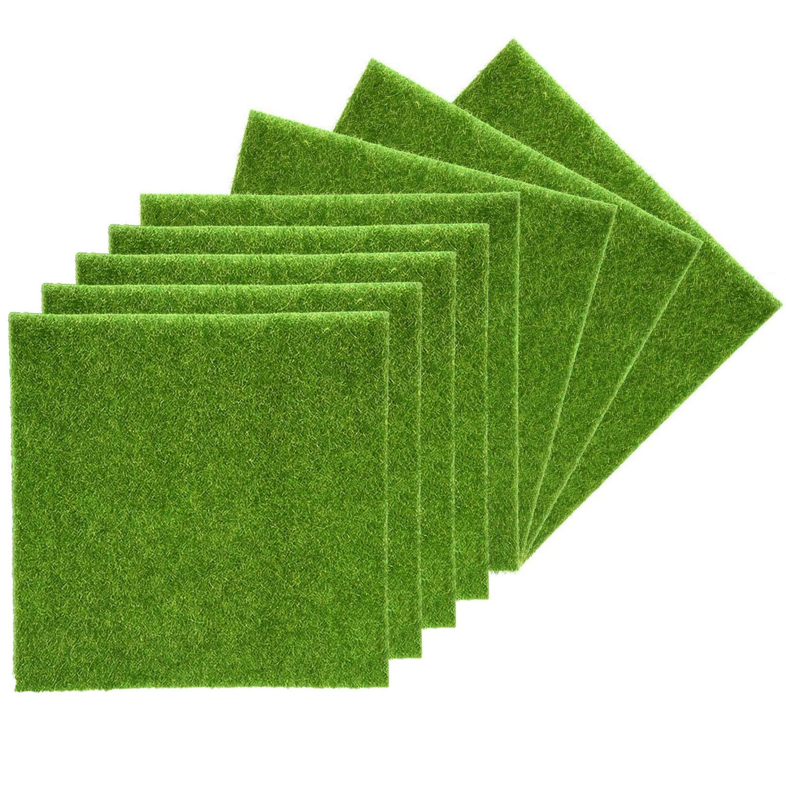YREYBN 8 PCS Artificial Grass Mat, Fake Grass, 15CM x 15CM Realistic ...