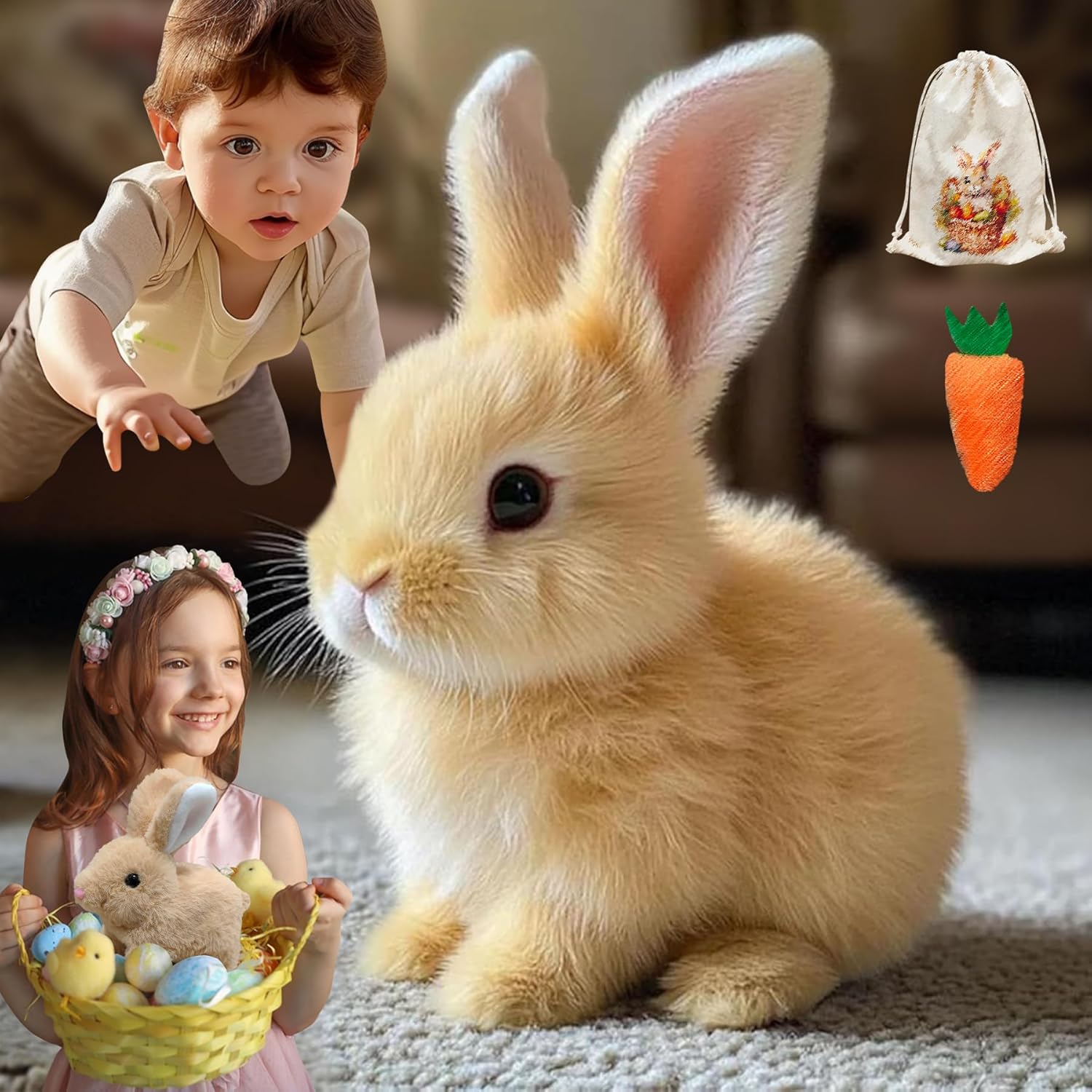 Bunny - My Realistic Bunny Toy,Realistic Bunny,Interactive Bunny ...