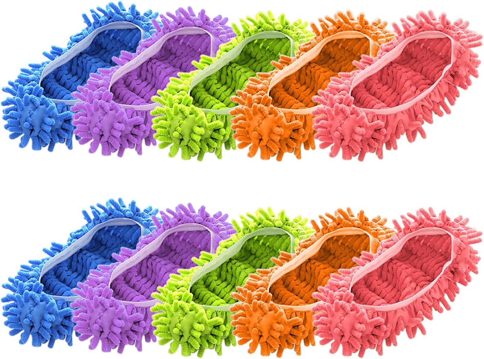 Amazon.com: Tamicy Mop Slippers Shoes 5 Pairs (10 Pieces) - Microfiber ...