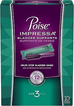 Amazon.com: Poise Impressa Bladder Supports, Size 3, 10 Tampons ...