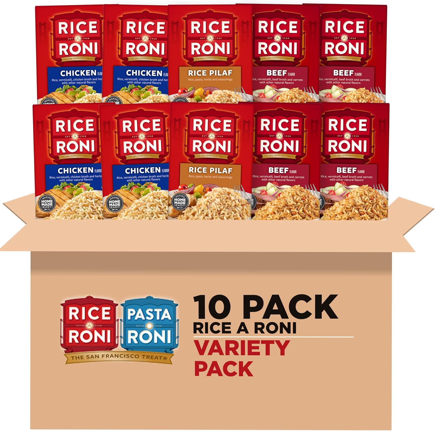 Rice-A-Roni Dinner Classics Variety Pack, 10 Boxes : Amazon.com.au ...