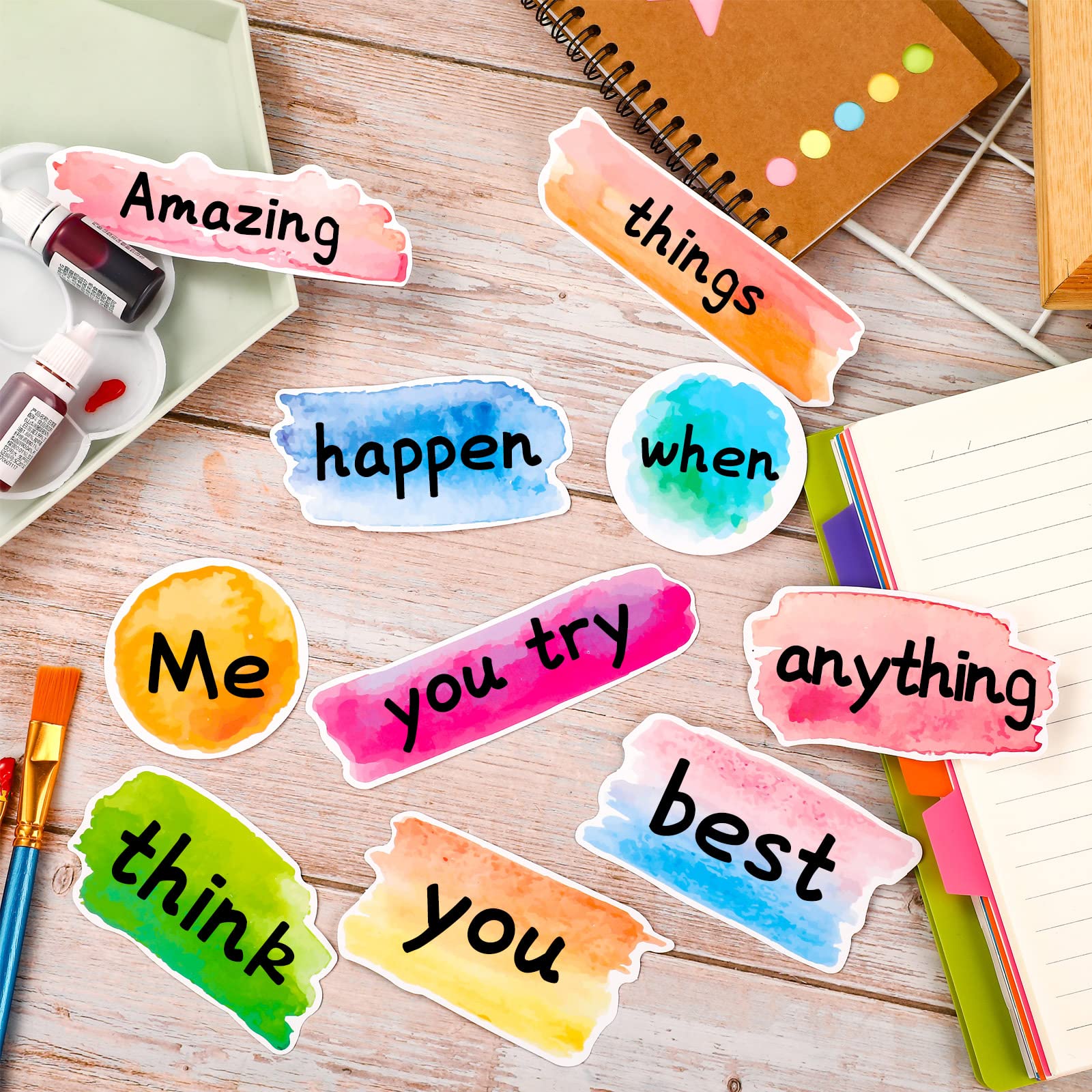 Snapklik.com : 240 Pcs Watercolor Classroom Decor Watercolor Label ...