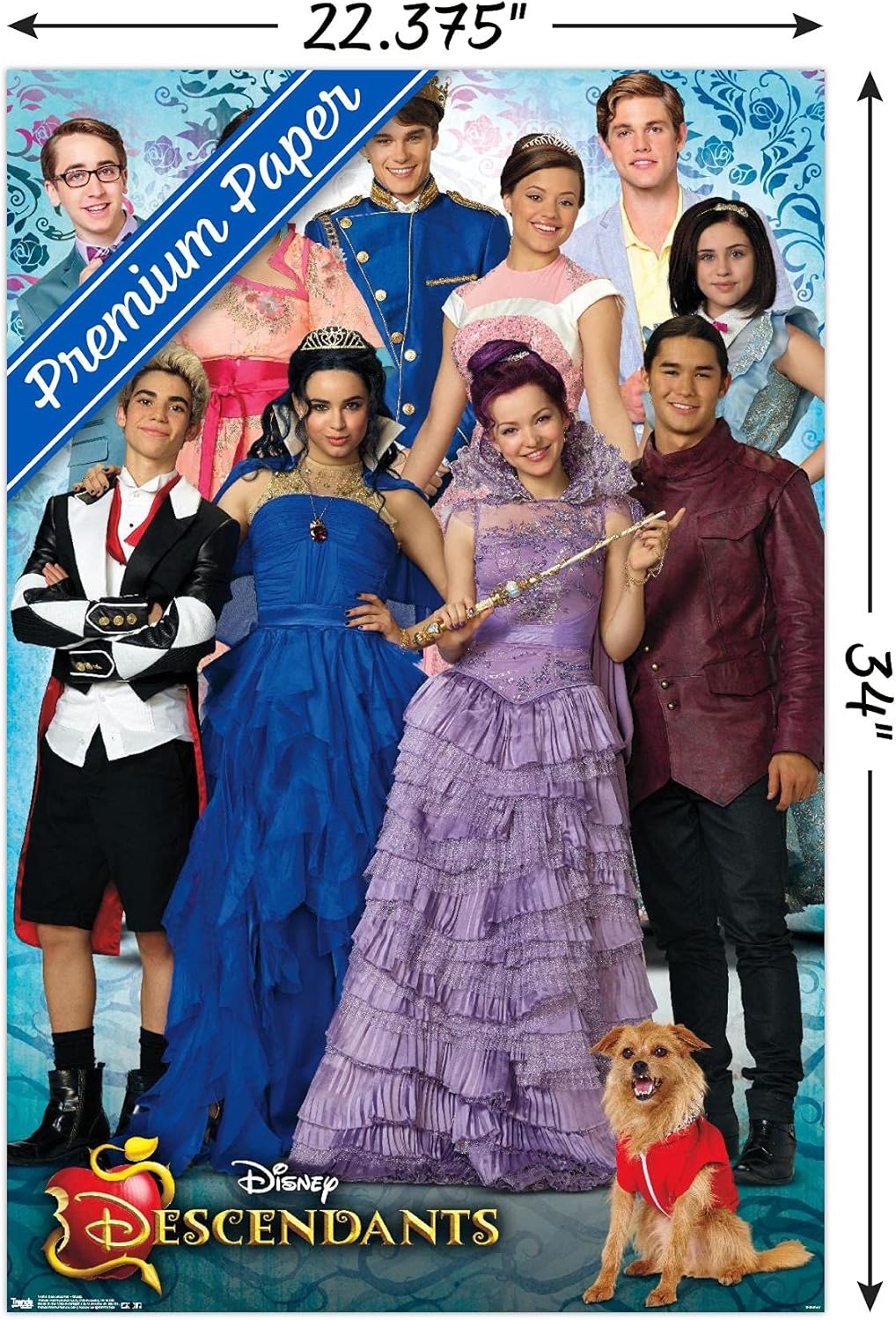 Trends International Disney Descendants – Póster de pared grupal, 22. ...
