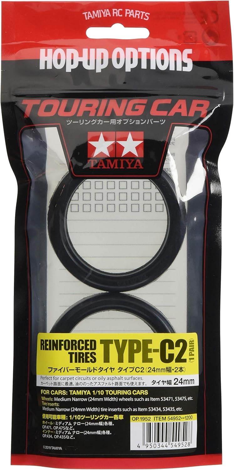 Amazon.com: Tamiya 54952 Reinforced Tires Type C2 24mm 2 pieces : Toys ...