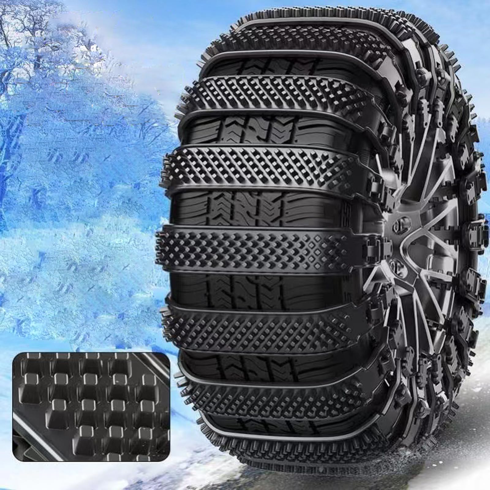 Amazon.com: 12 PCS Snow Caterpillar Track Chains Reusable Tire Chains ...