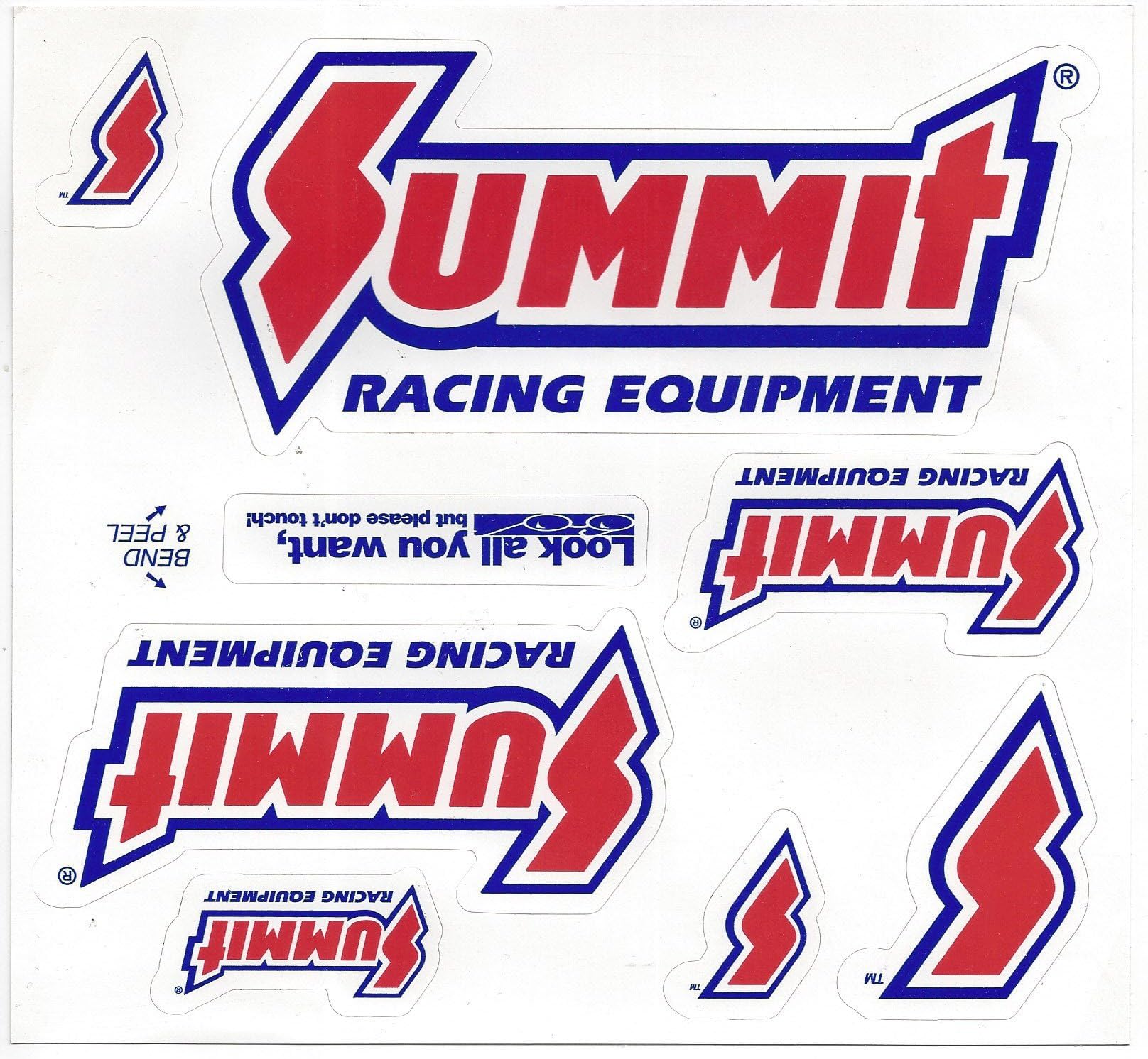 Amazon.com - Summit Racing Decal Sticker Sheet of 8 Vinyl