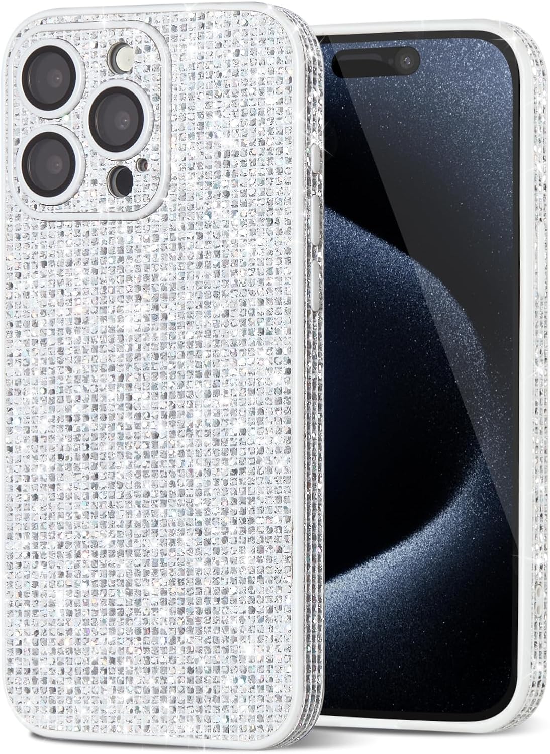 Amazon.com: Svanove for iPhone 15 Pro Max Case Glitter Diamond, Luxury ...