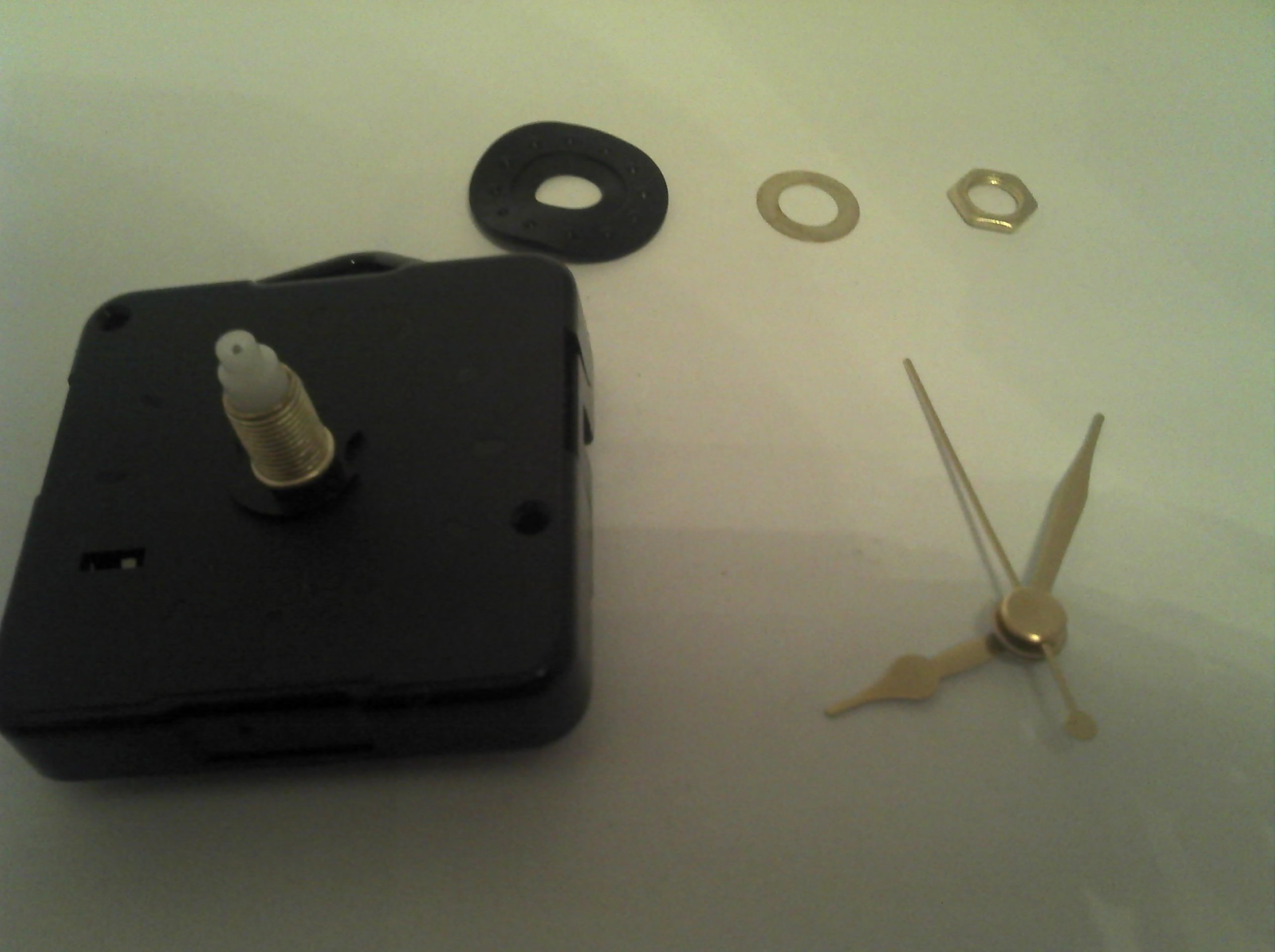 Quartz clock movement (medium spindle) with hands set (Gold, 24mm ...