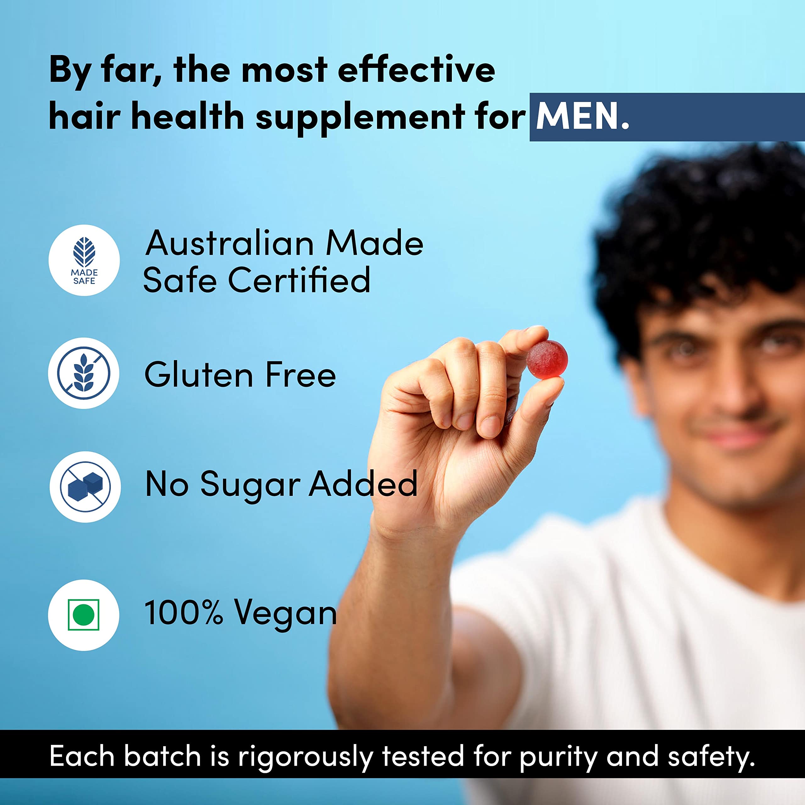 Buy Man Matters Biotin Hair Gummies Healthy Hair | No Sugar Added ...