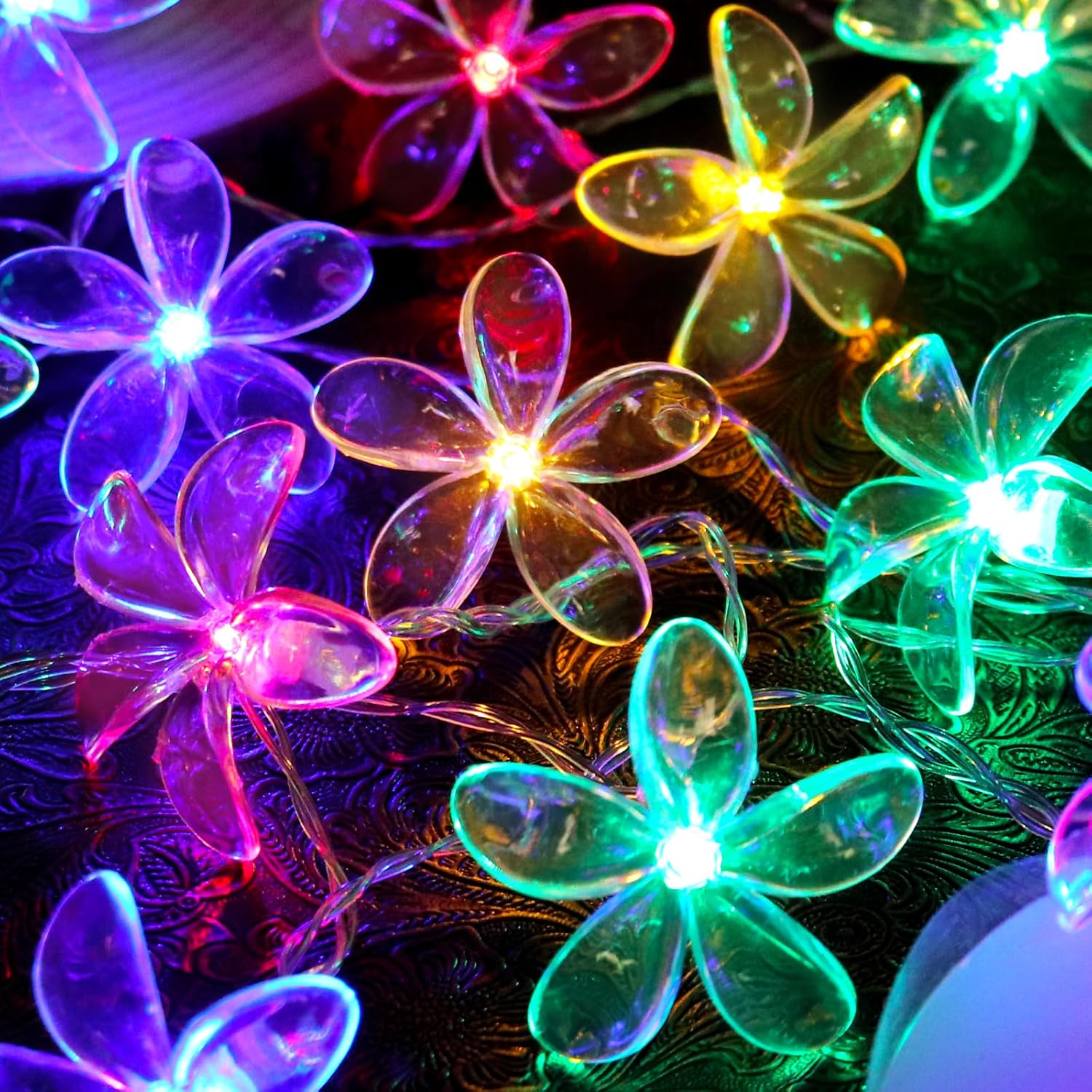 RECUTMS Flower String Lights 3M/10FT 20LEDs Battery Operated Hanging ...