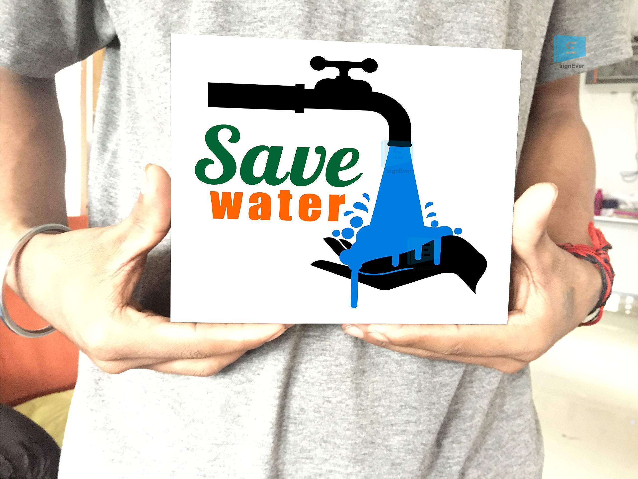 Buy SIGN EVER Save Water Sign Boards For School Office Collage Factory ...