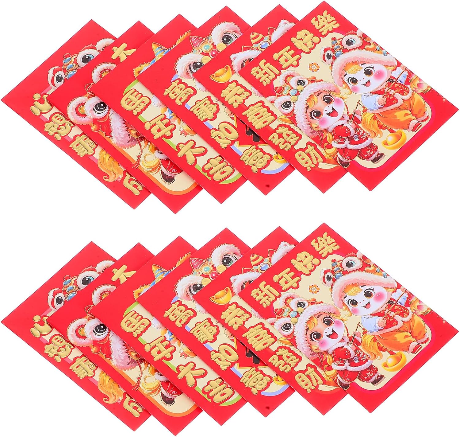 SEWOART 20pcs Chinese Lucky Money Envelopes Year of Horse Red Packets ...