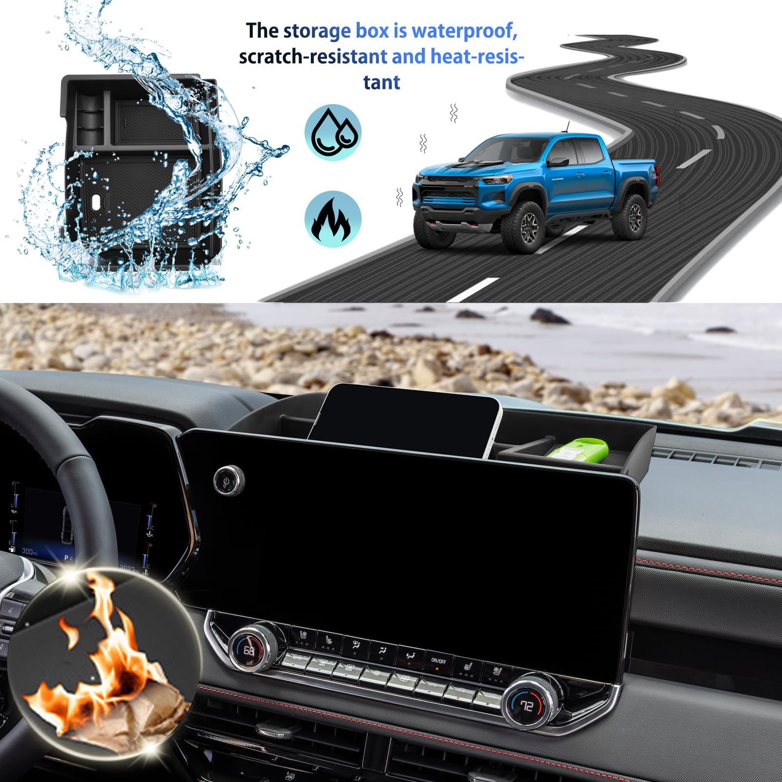 Snapklik.com : SHAOHAO 2025 2026 Chevy Colorado Dash Organizer For 2023 ...