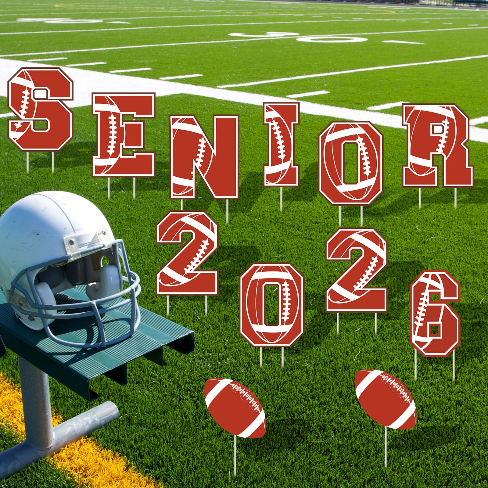 Snapklik.com : Vercraft 12 Pcs Football Yard Signs 2026 Senior Night ...