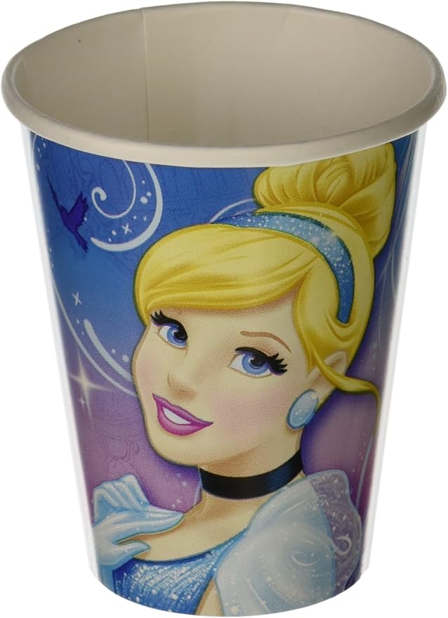 Amazon.com: Cinderella Printed Paper Cups Disney Princess Birthday ...