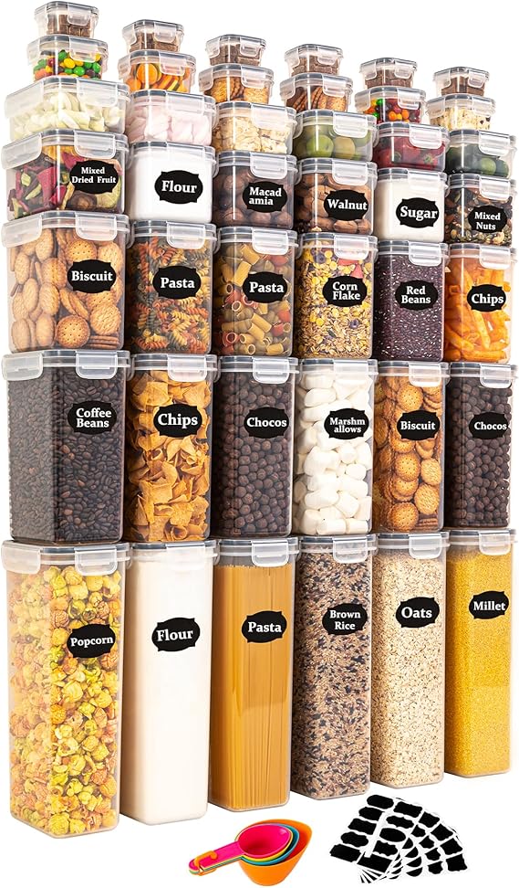 Amazon.com: Ogrmar 42 PCS Airtight Food Storage Containers Set with ...