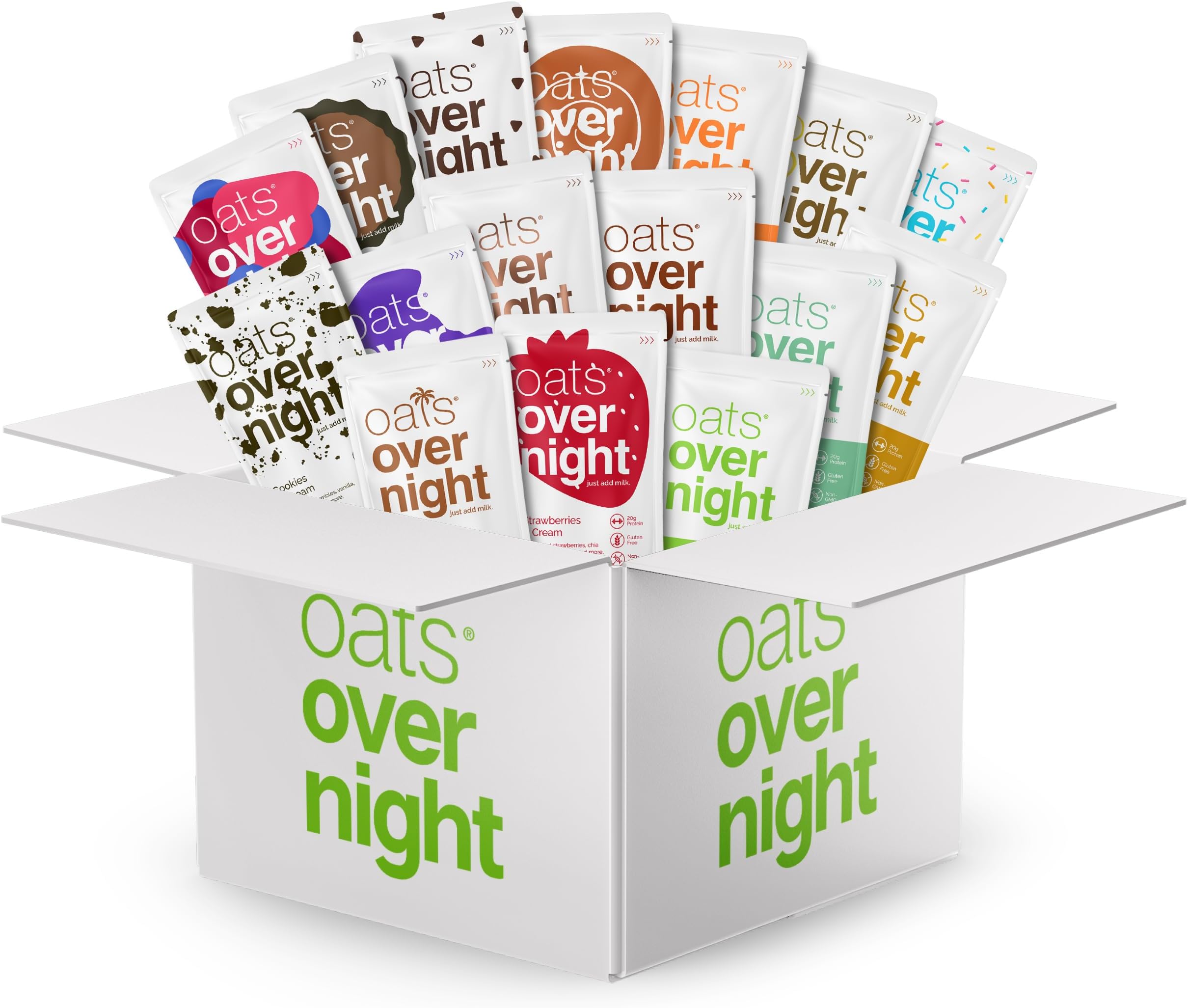 Amazon.com: Oats Overnight Ultimate Variety Pack - High Protein, 5g ...