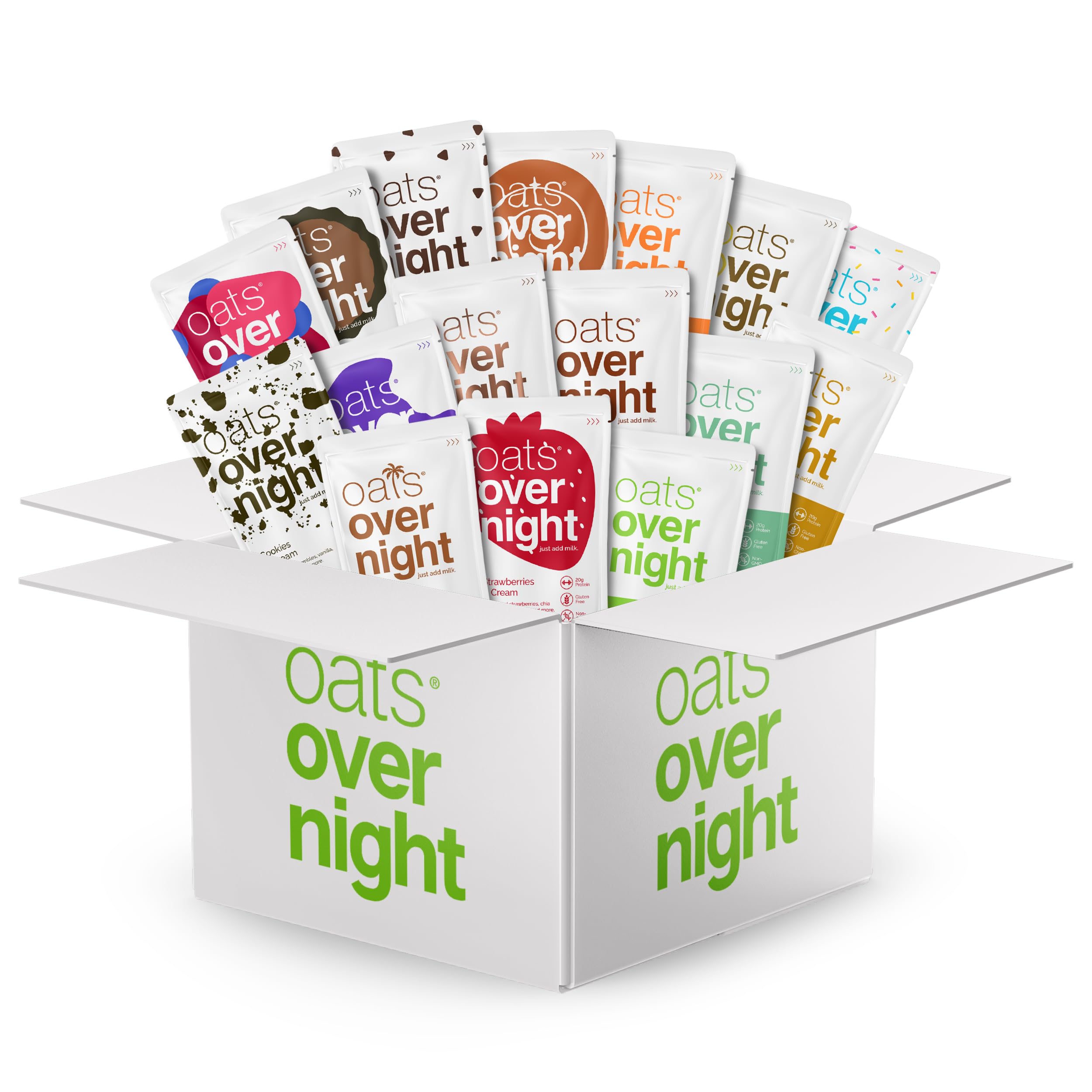 Amazon.com: Oats Overnight Ultimate Variety Pack - High Protein, 5g ...