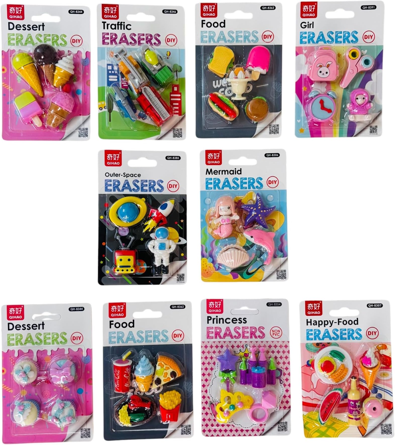 THE CUBBY CART Pack of 12 - Peppa Pig Eraser/Animal Erasers/Cartoon ...