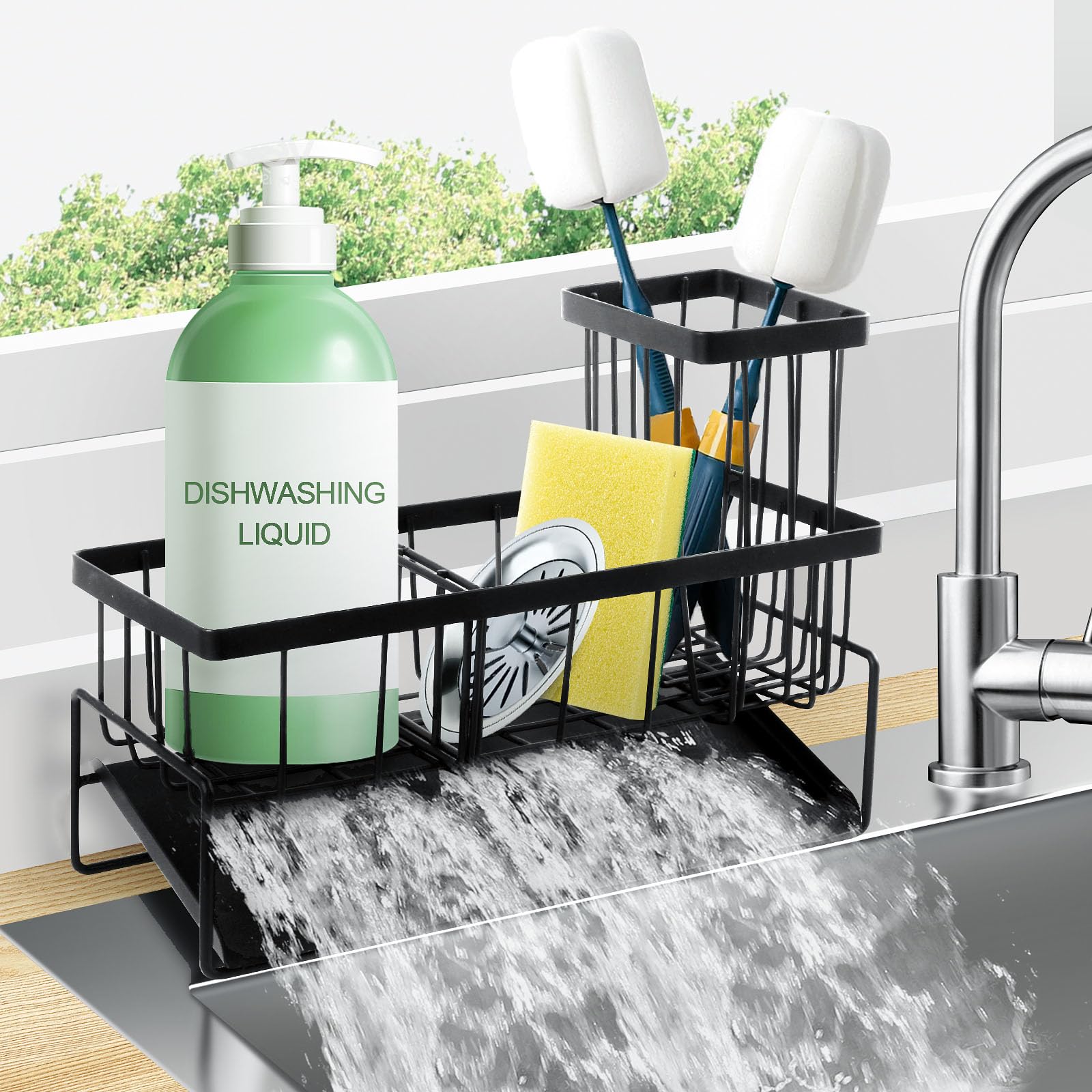 Amazon.com - Tendry Sponge Holder for Kitchen Sink Caddy Organizer ...