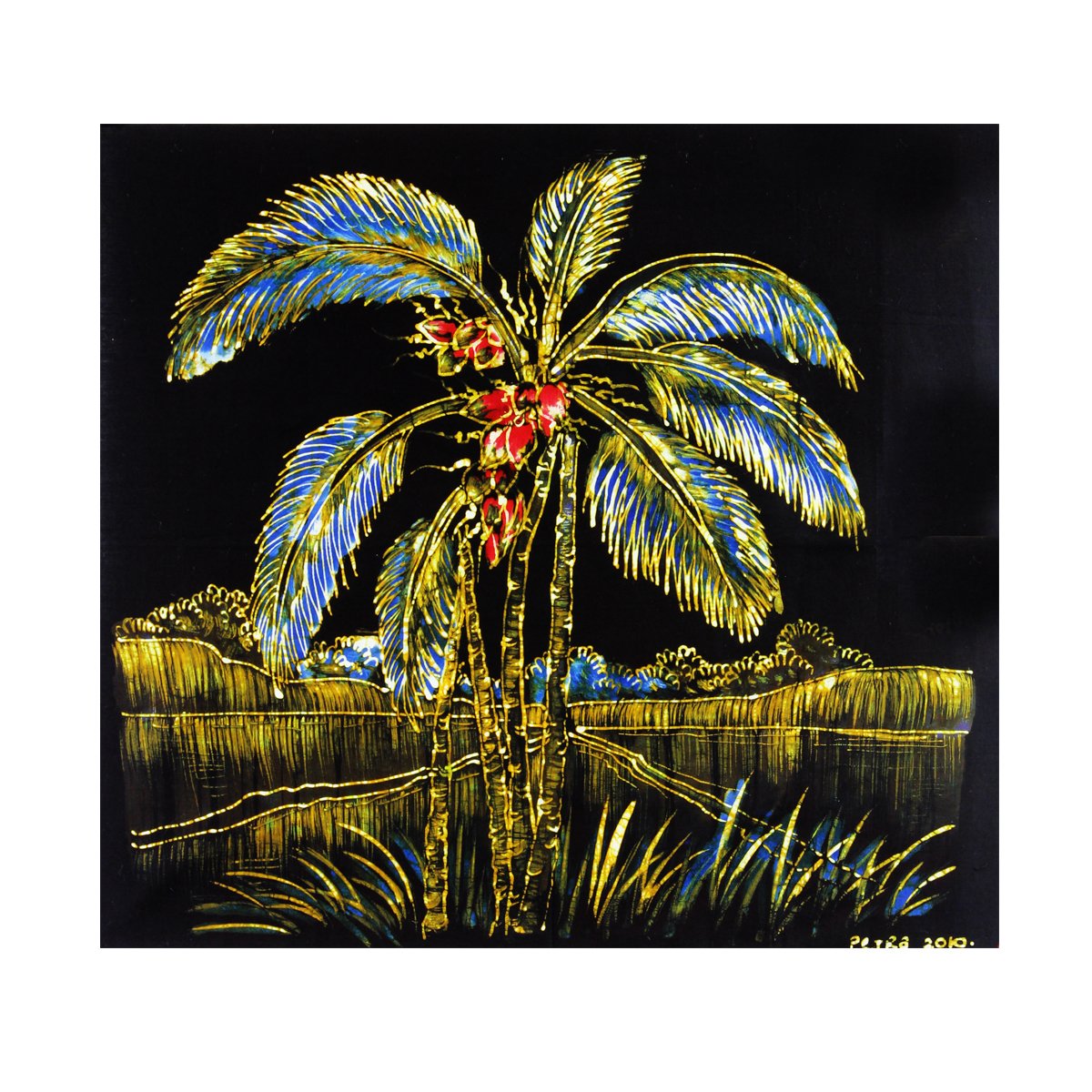 Batik Tree Designs Luxury Pink Aburi Accent African Cushion With Pink