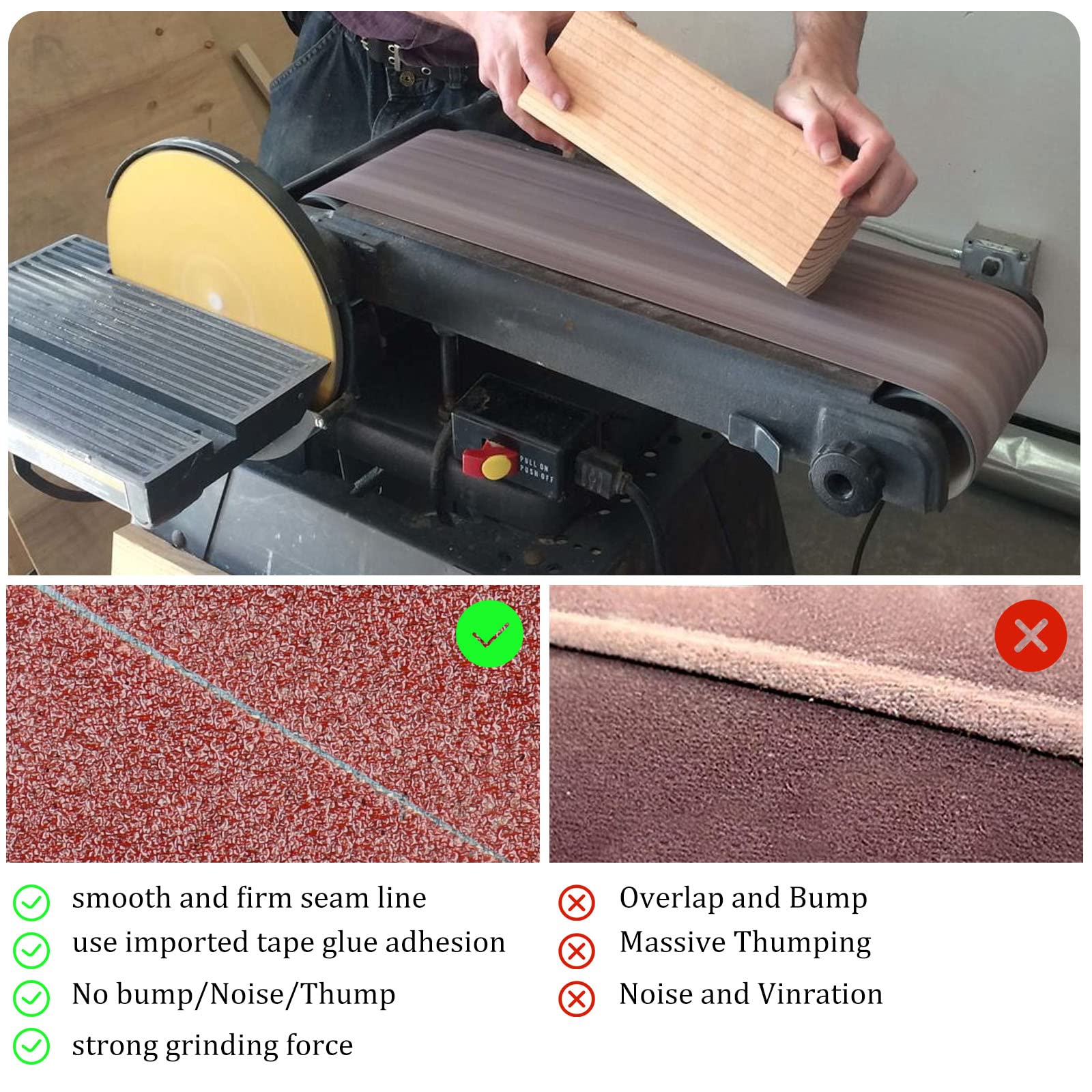 Snapklik.com : Sanding Belt 4 X 24 Inch,Belt Sander Belts 80 Grits,Best ...