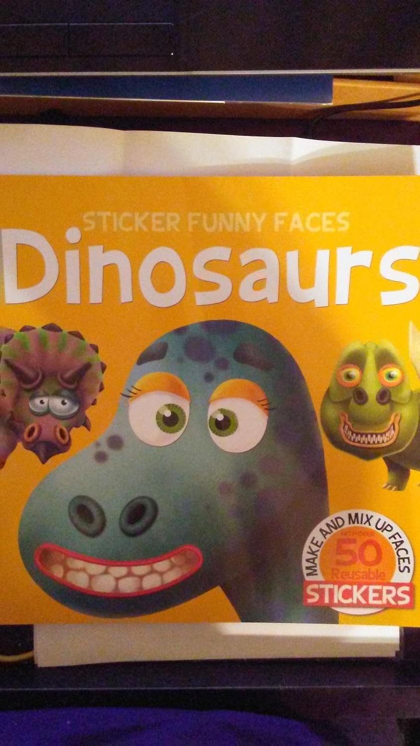 Amazon.com: Dinosaurs Sticker Funny Faces (Make and Mix Up Faces ...