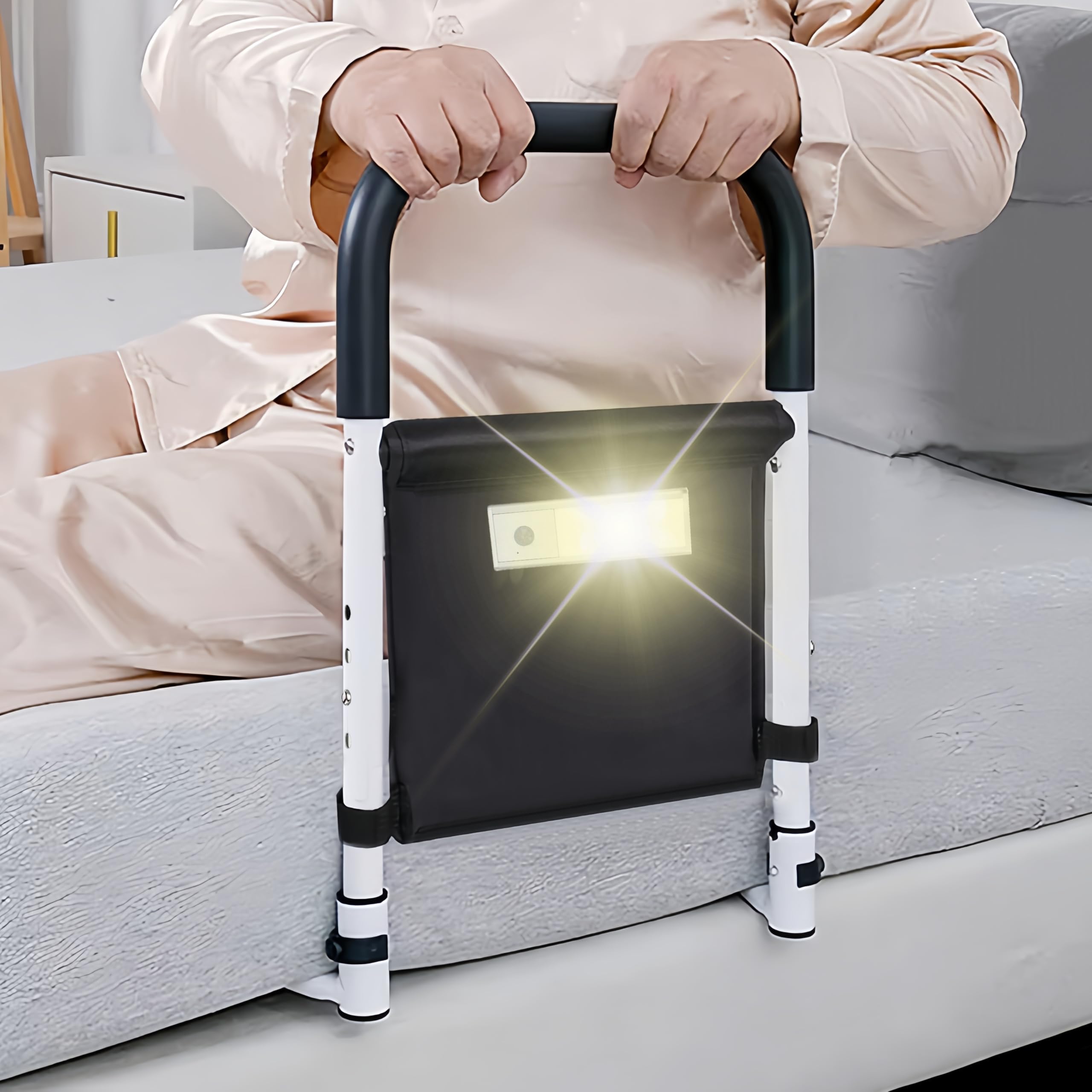 Amazon.com: ADERI Adjustable Bed Rails for Elderly Adults with Night ...