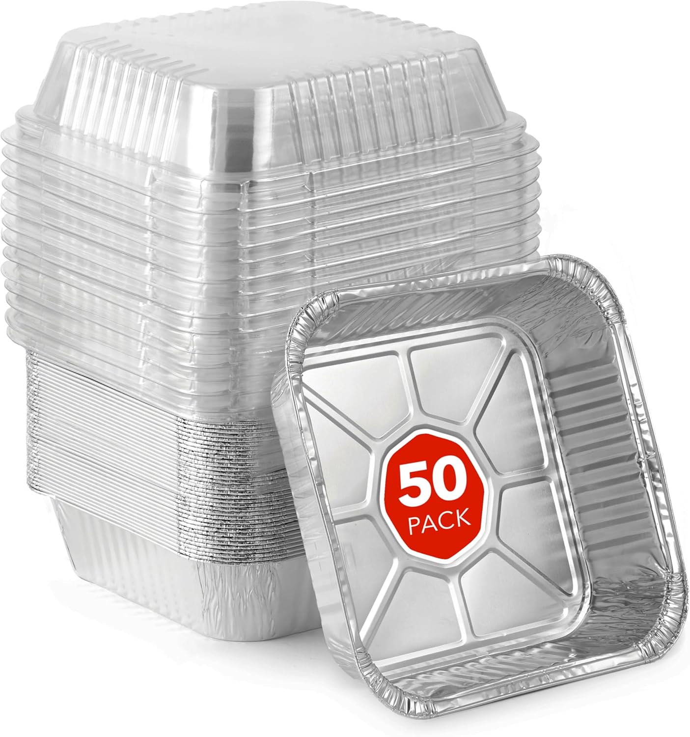 Amazon.com: Stock Your Home (50 Pack 8x8 Disposable Baking Pans with ...