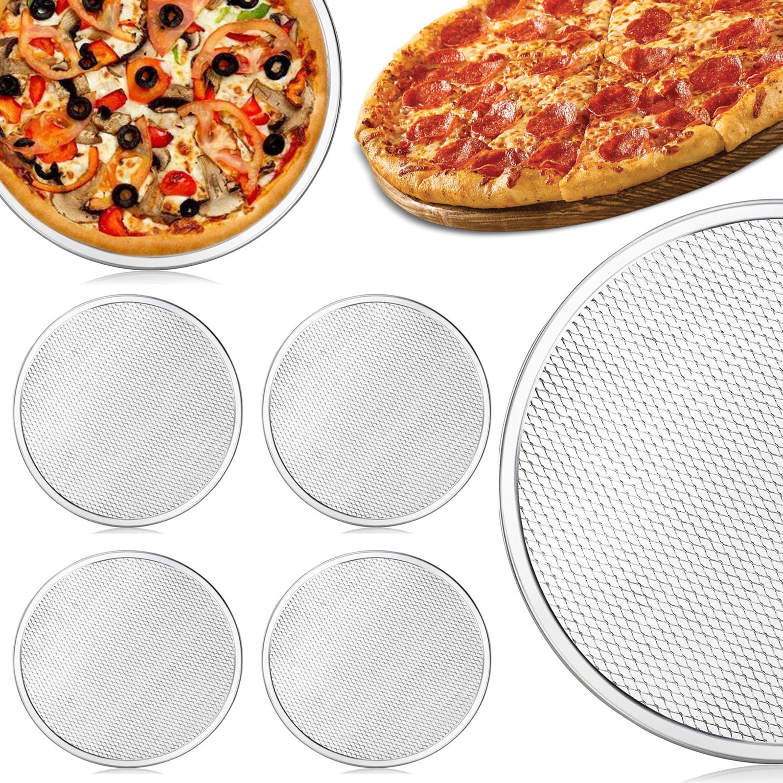 Amazon.com: RHBLME 4 Pack 12 Inch Pizza Screen, Aluminum Alloy Pizza ...
