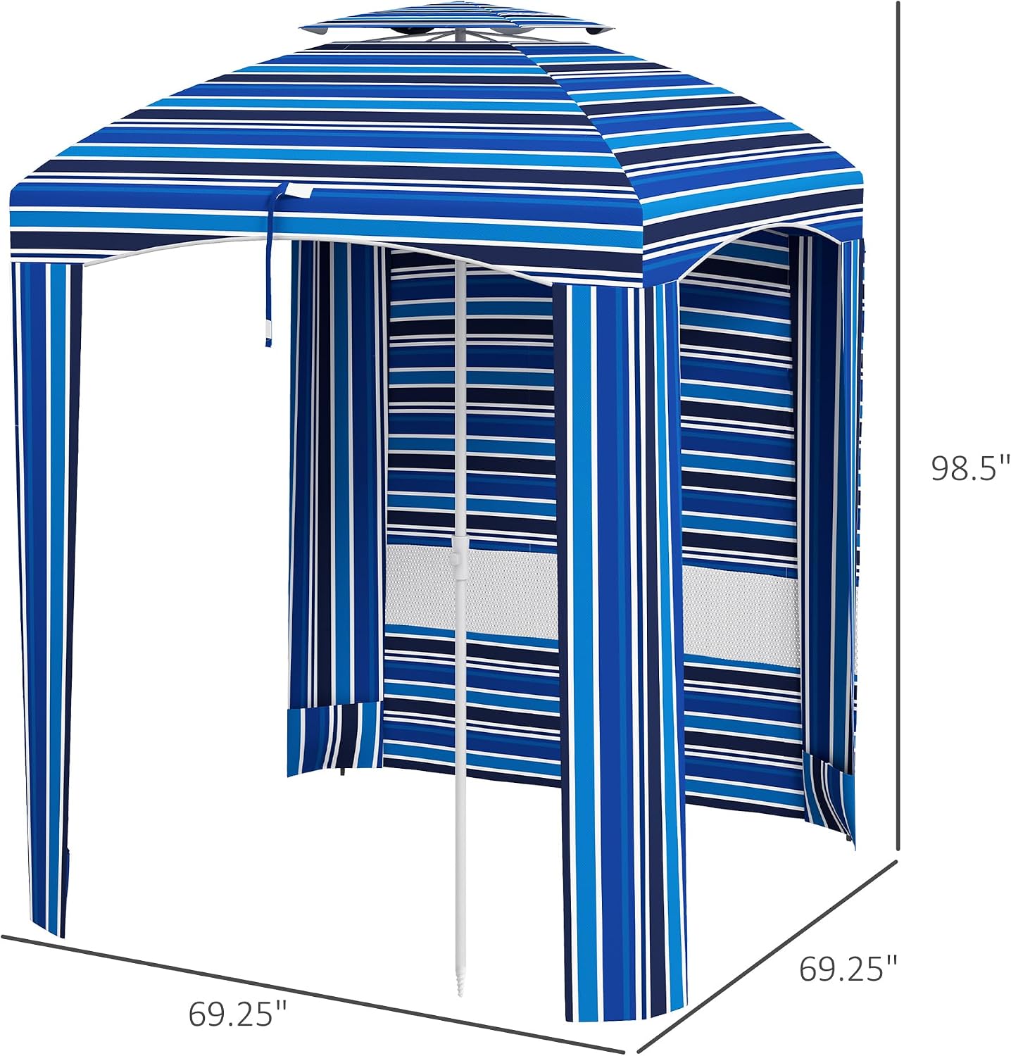 Outsunny Portable Beach Umbrella Cabana (Model 84D-330V00MX ...