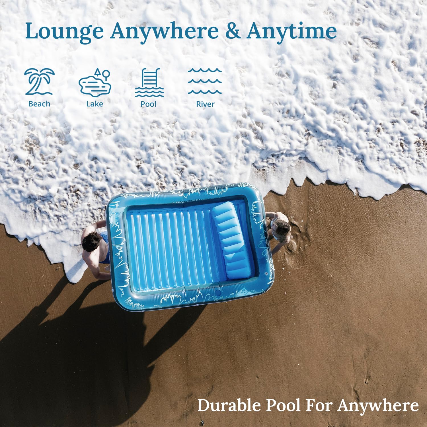 Snapklik.com : Sunrio Inflatable Tanning Pool Lounger Float For Adults ...