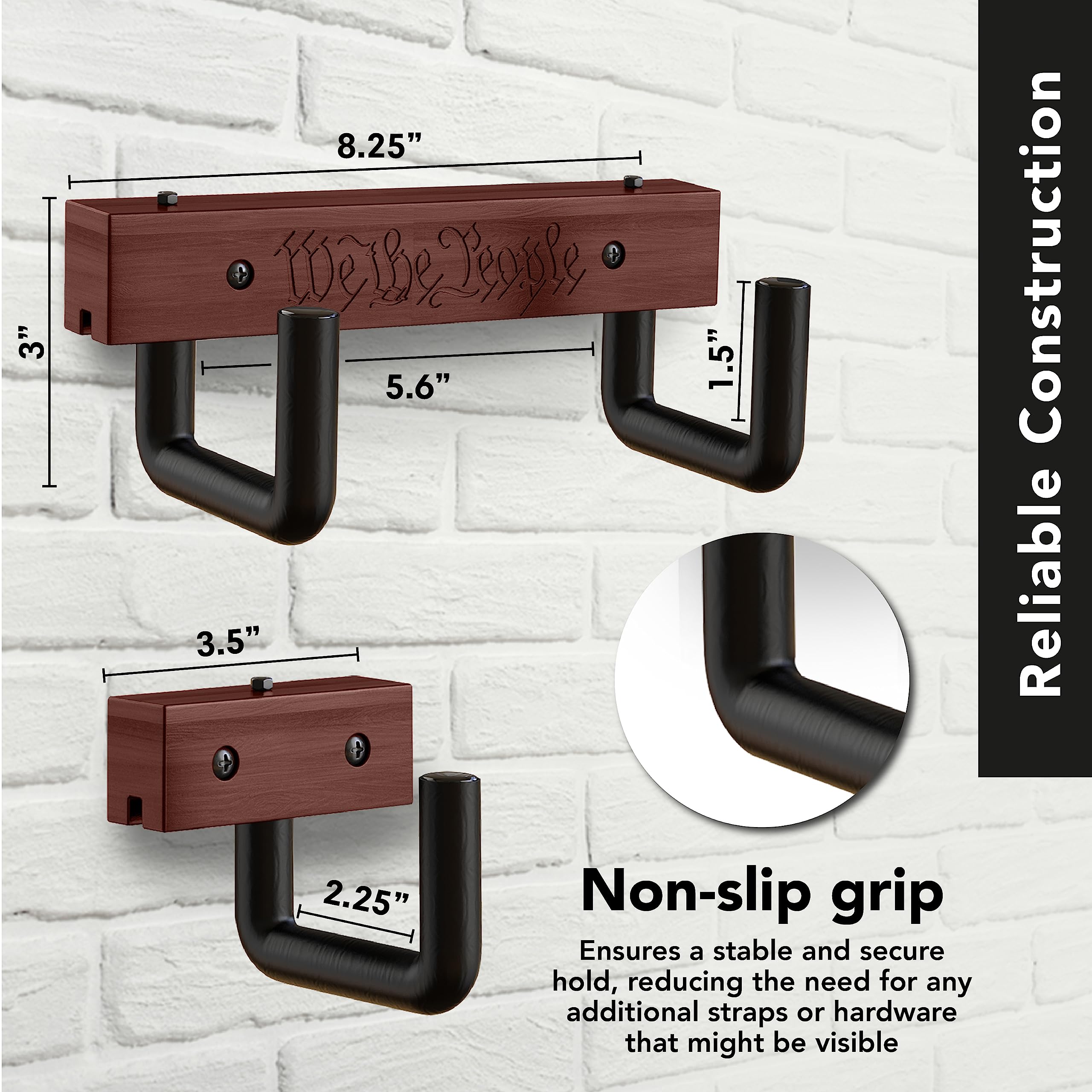 Snapklik.com : Wall Gun Rack Rifle Shotgun Holder Horizontally Mount ...
