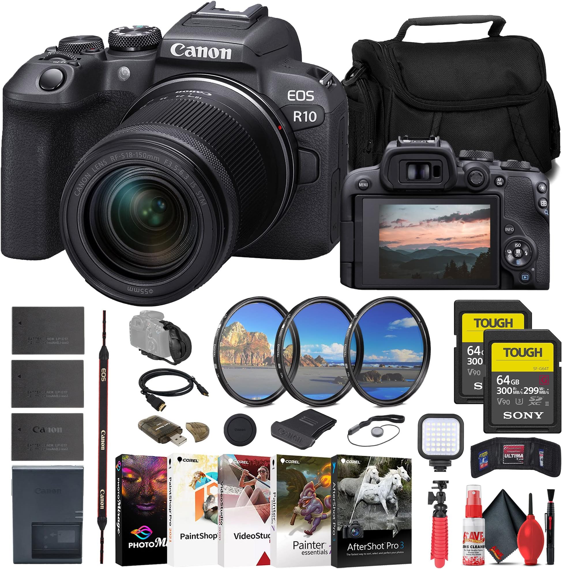 Amazon.com : Canon EOS R10 Content Creator Kit, Mirrorless Vlogging ...