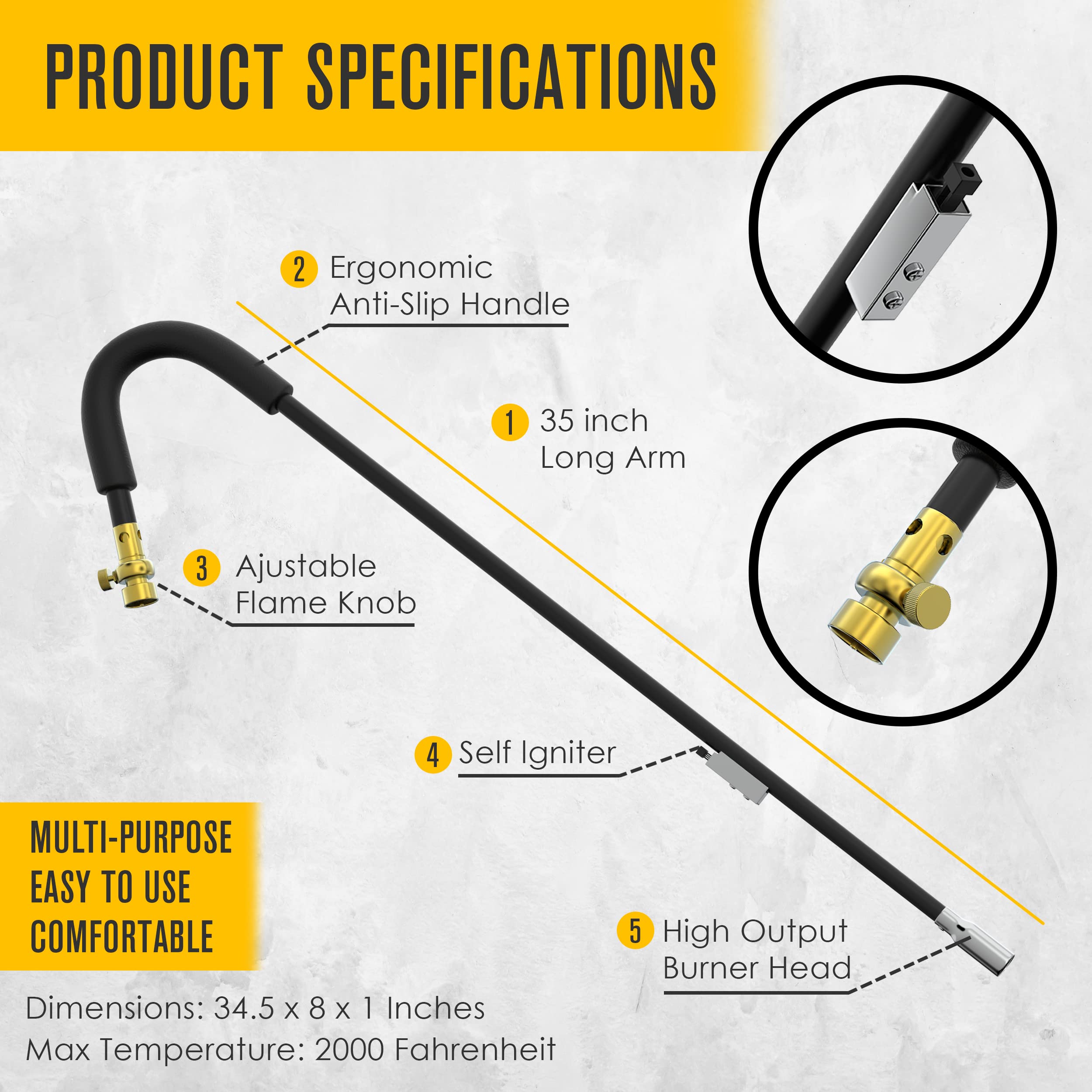 Snapklik.com : Weed Torch, Weed Burner Torch For Propane Tank, Propane ...