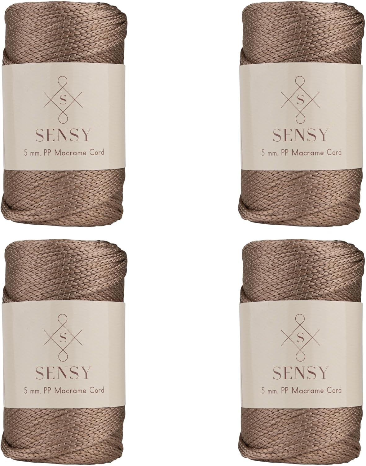 Amazon.com: 4 Skeins of Sensy Premium 5mm 104 Yards Polyester Rope 100% ...