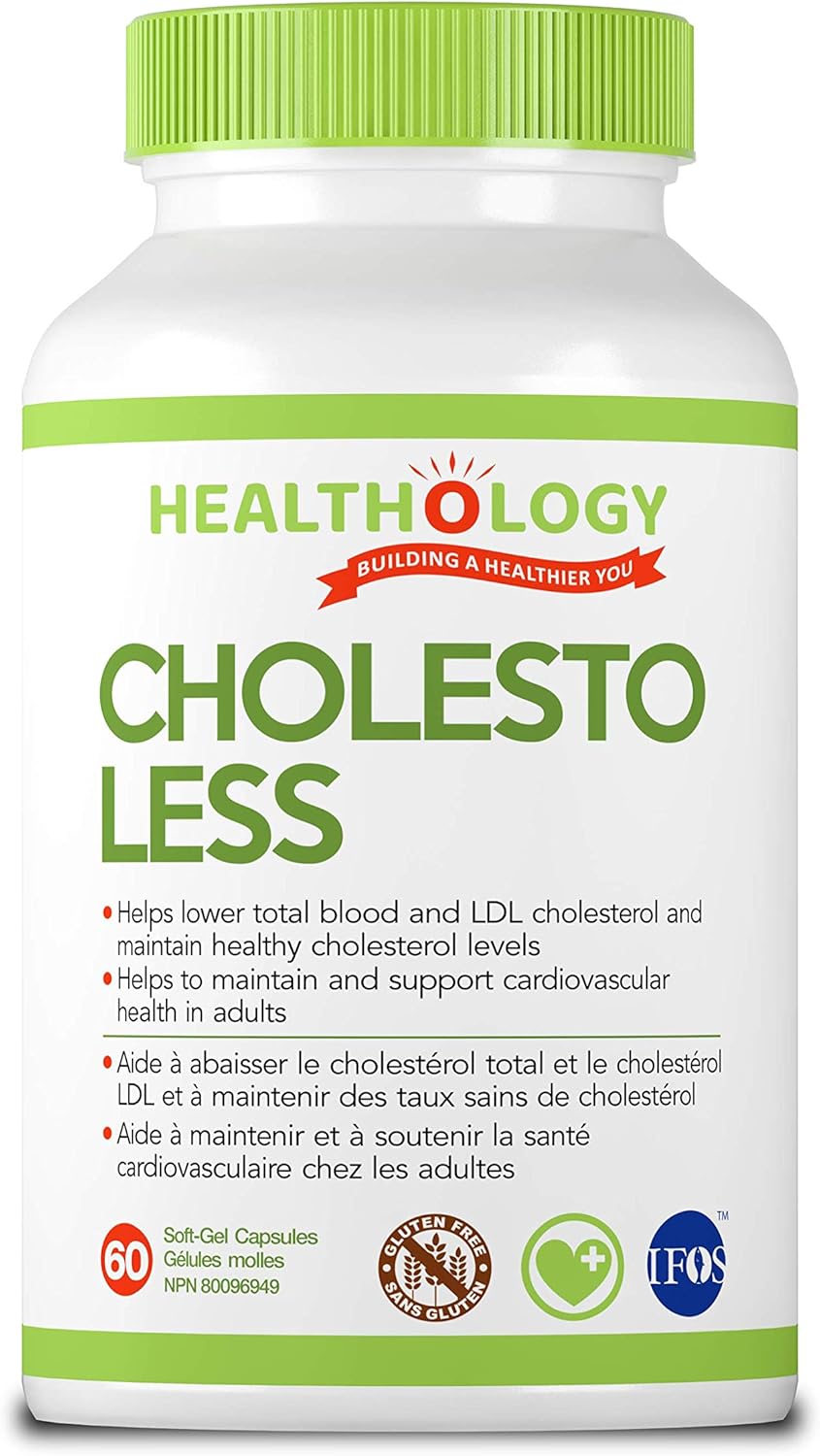 Healthology Cholesto-Less – Cholesterol Support Supplement with Plant ...