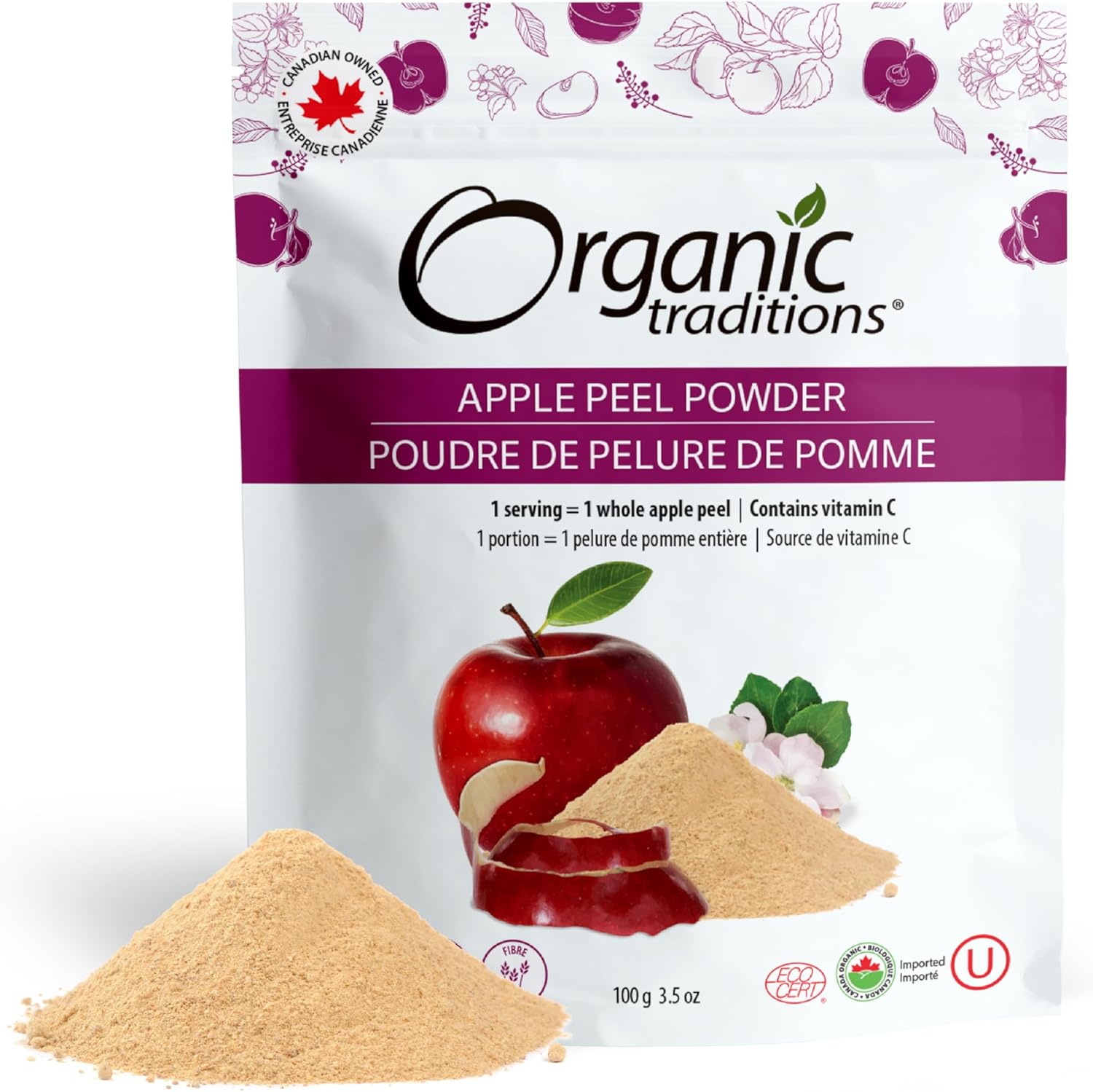 Amazon.com: Organic Traditions Organic Apple Peel Powder Organic Apple ...