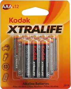 Amazon.com: Kodak Xl3A12 Xtralife Alkaline AAA Batteries (12-Pack ...