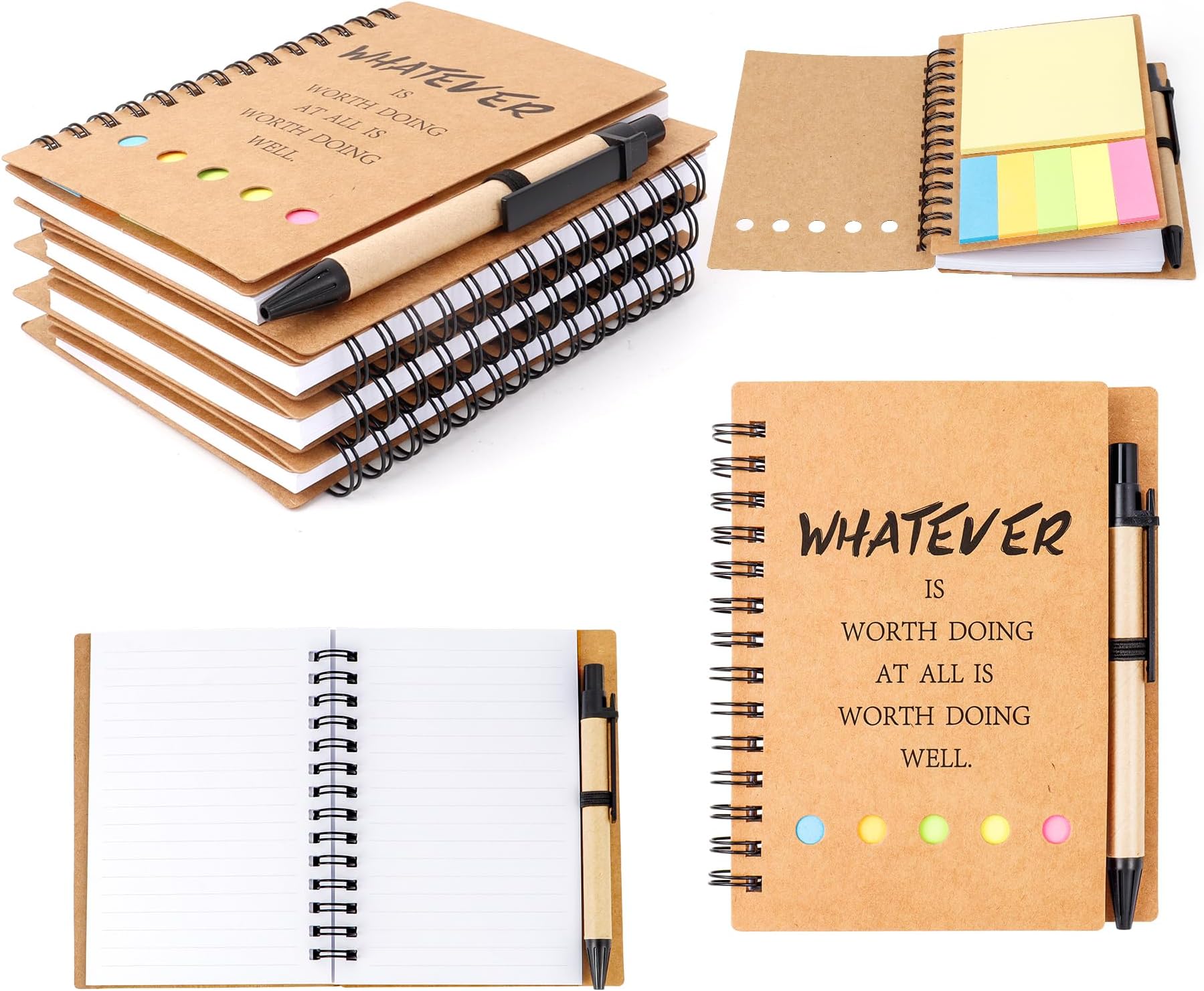2025 Inspirational Spiral Notebook 4 Set Spiral Notebooks Portable ...