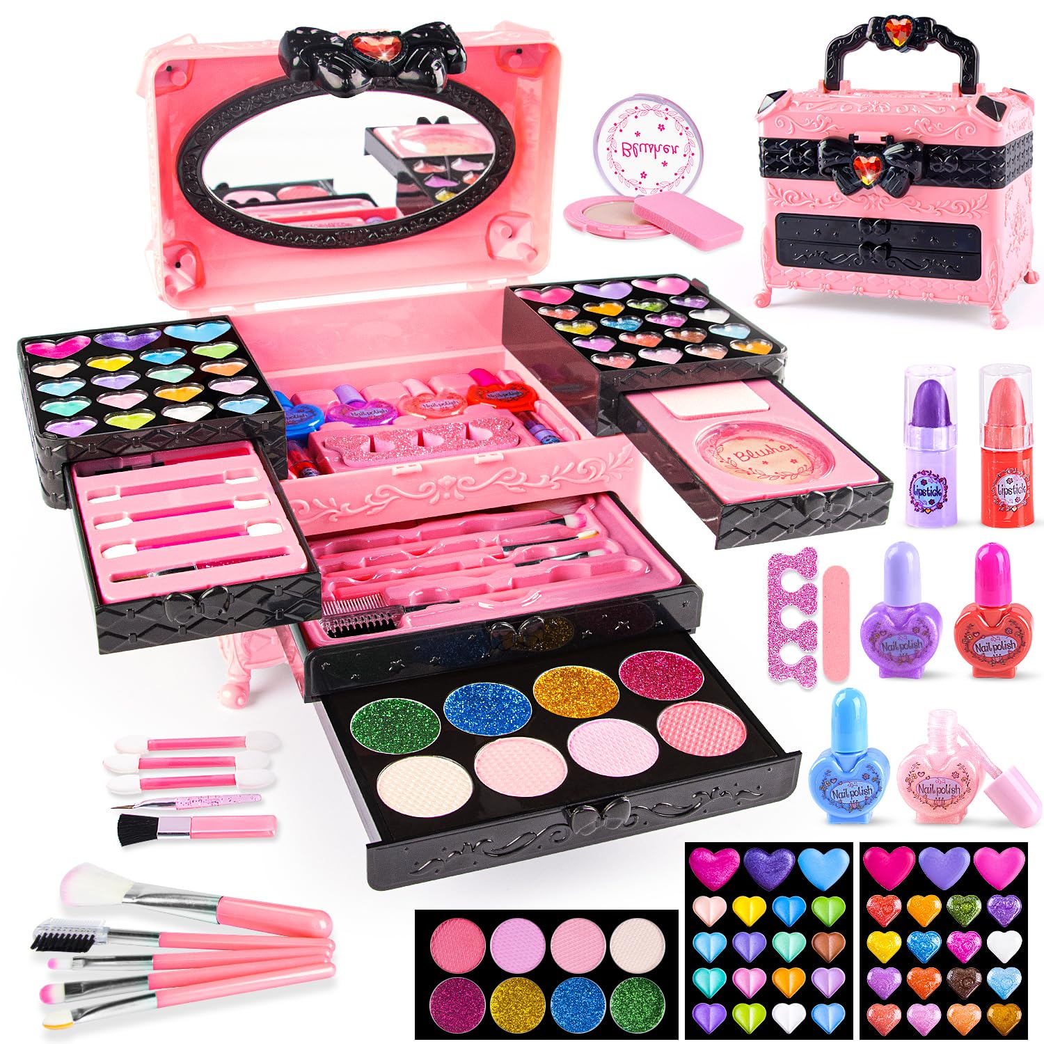 Amazon.com: Kids Makeup Sets for Girl Toys - Toys for Girls Makeup Set ...