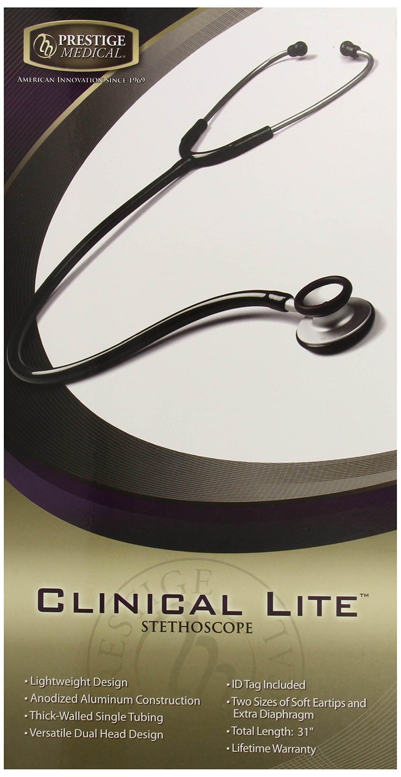 Snapklik.com : Prestige Medical Clinical Lite Stethoscope, Navy, 31 Inch